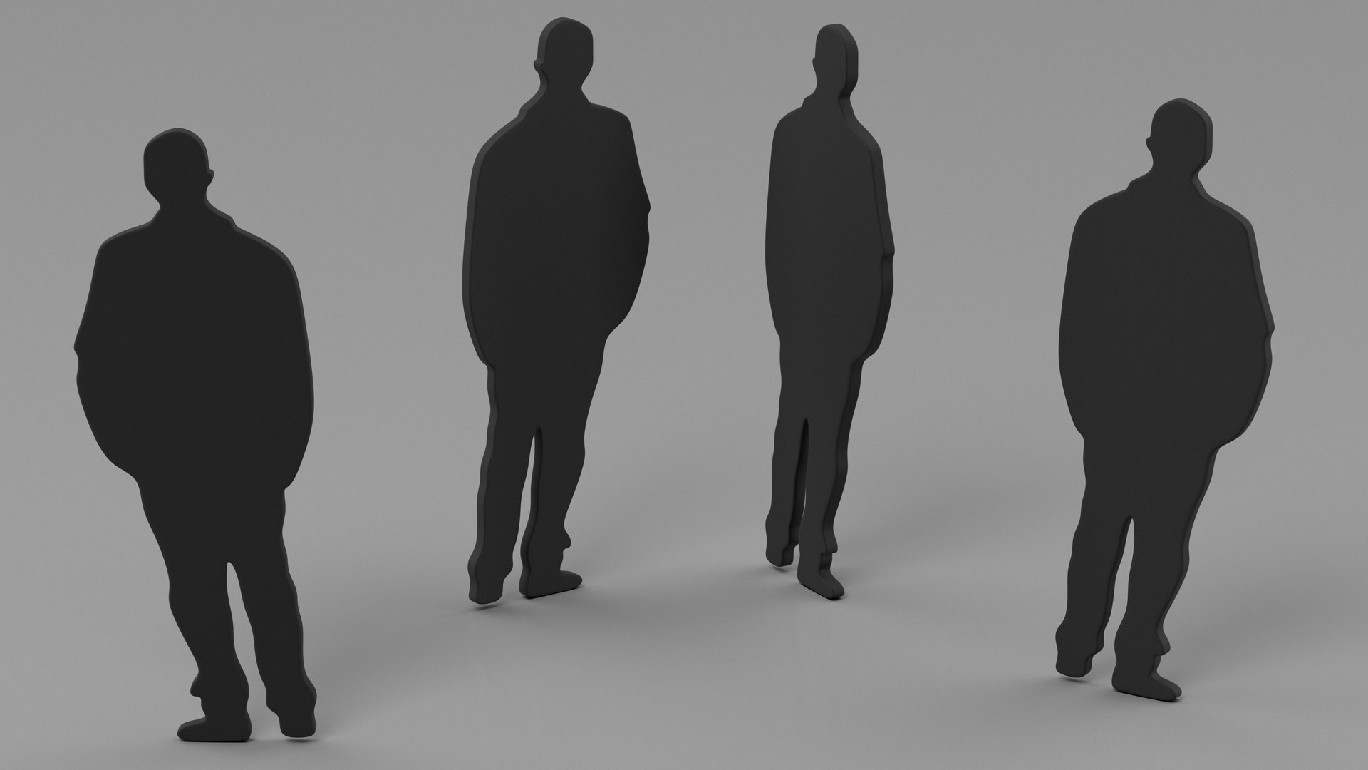 People Silhouettes Collection 3D Model - TurboSquid 2237421