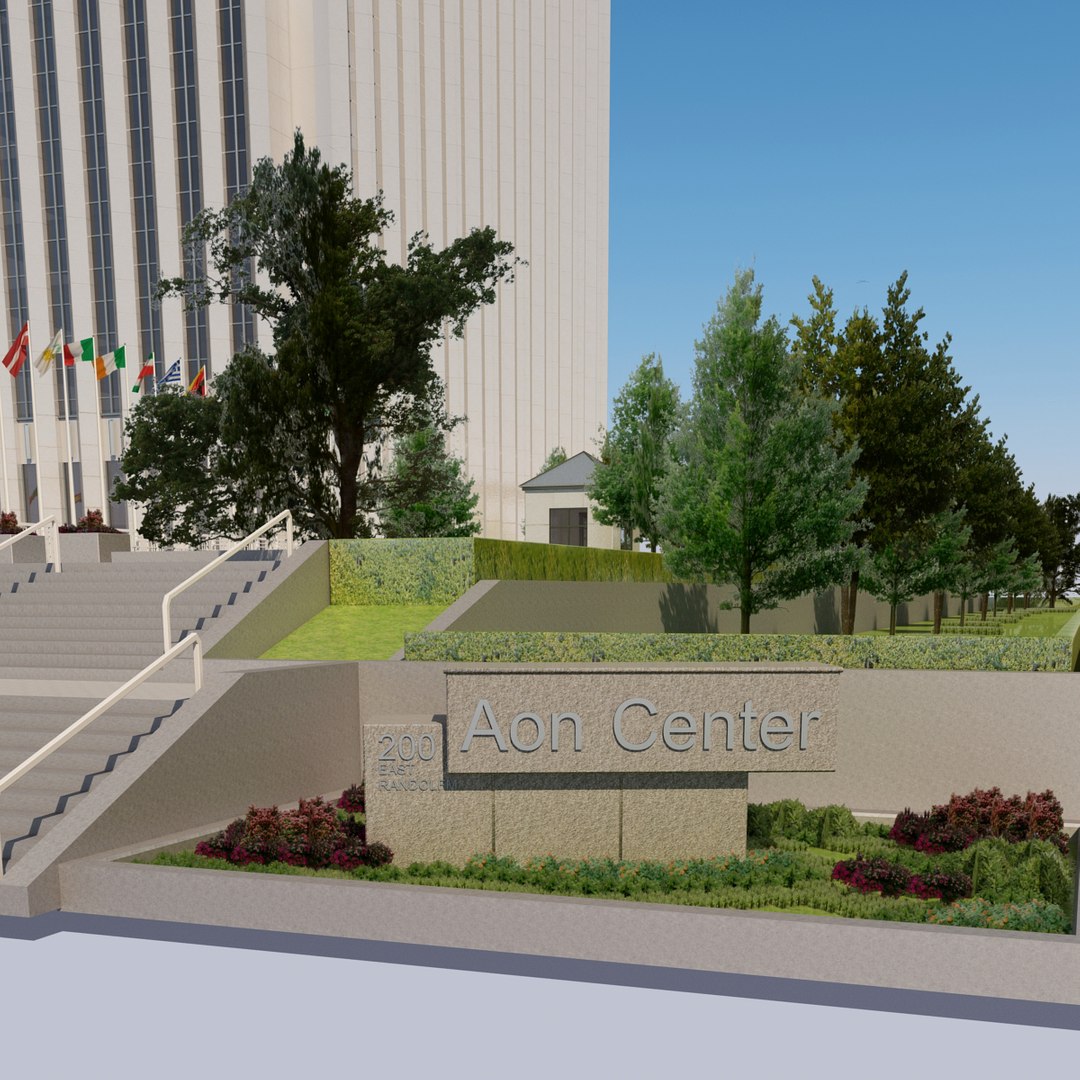aon center chicago 3d model