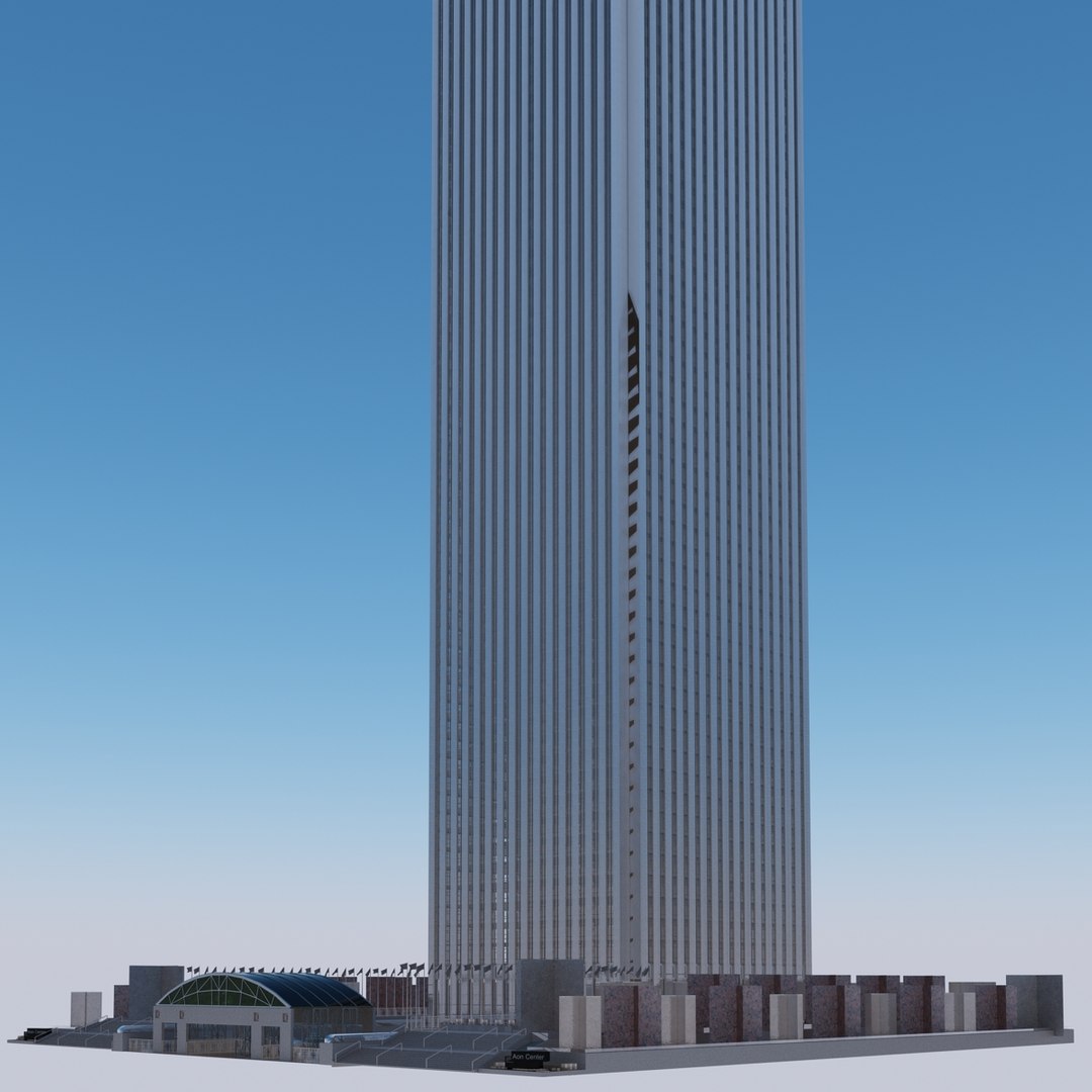 aon center chicago 3d model