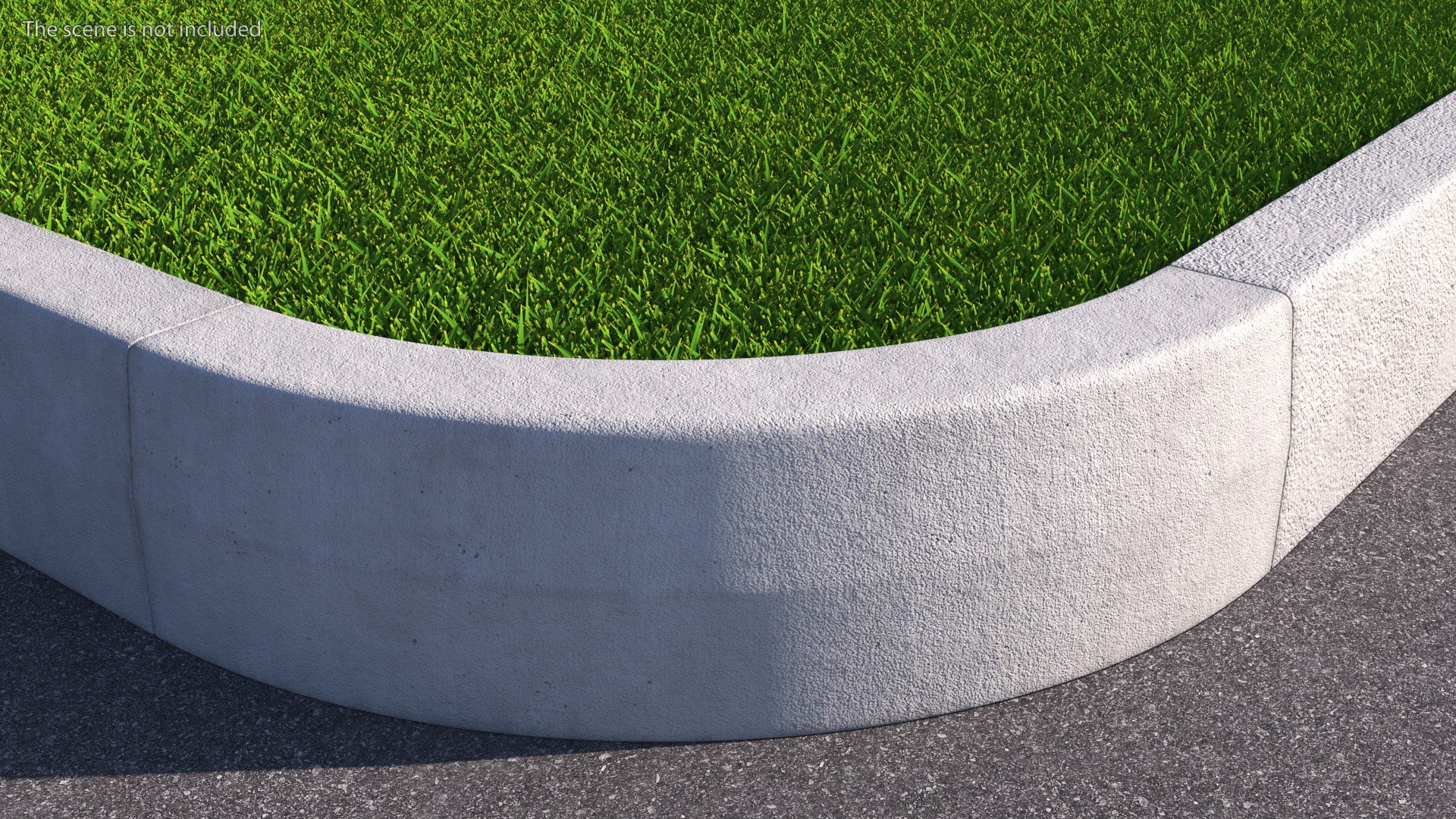 3D Model Concrete Curb Rounded - TurboSquid 2029473
