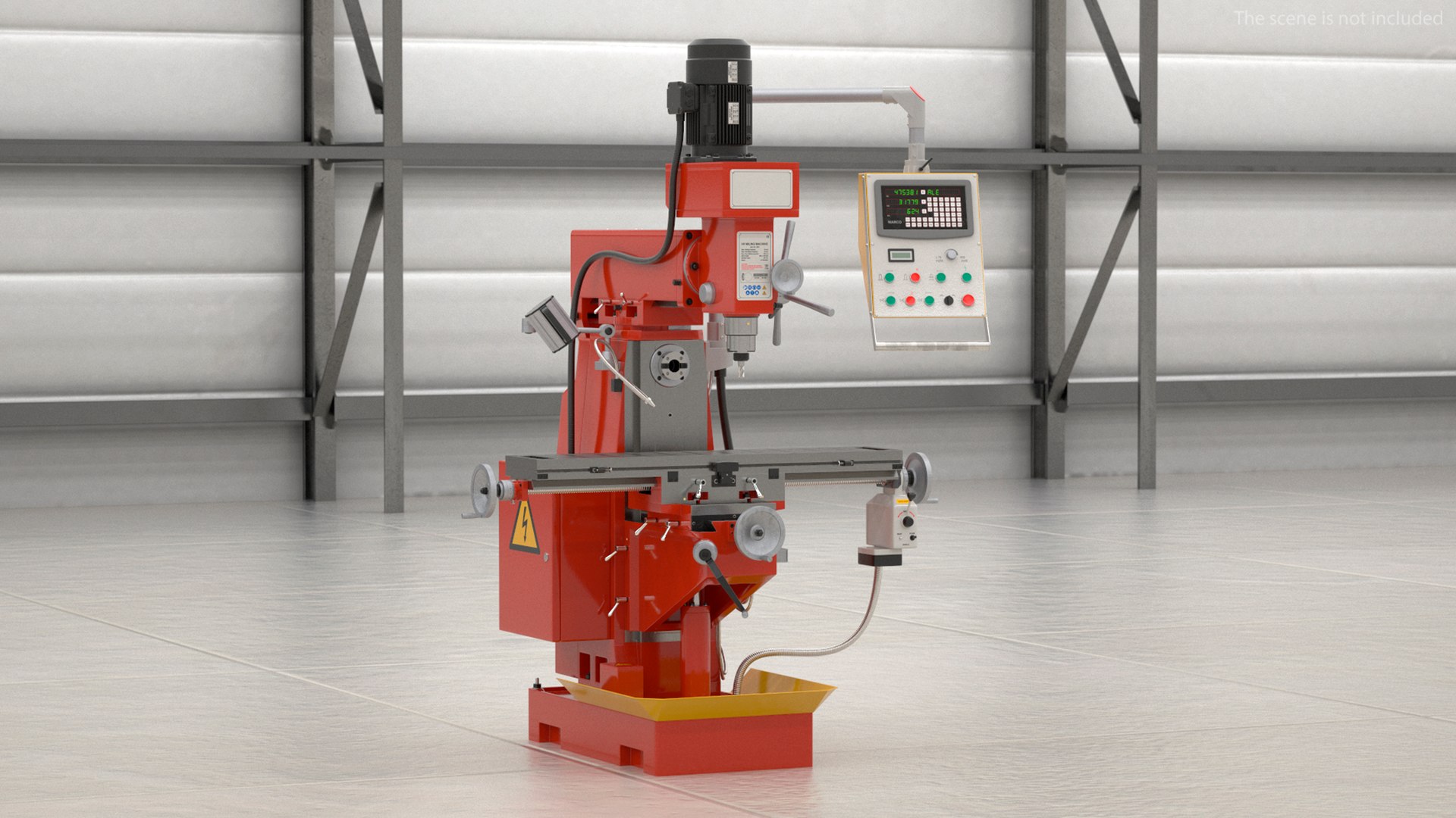 3D Milling Machine Red - TurboSquid 1922197