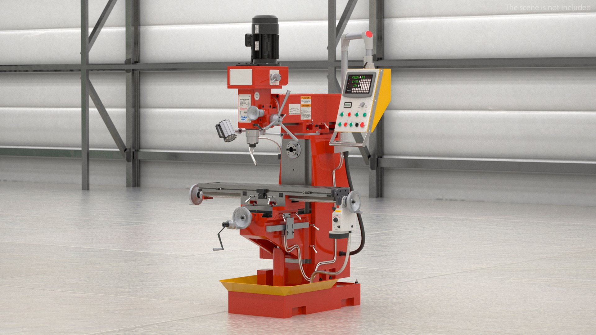 3D Milling Machine Red - TurboSquid 1922197