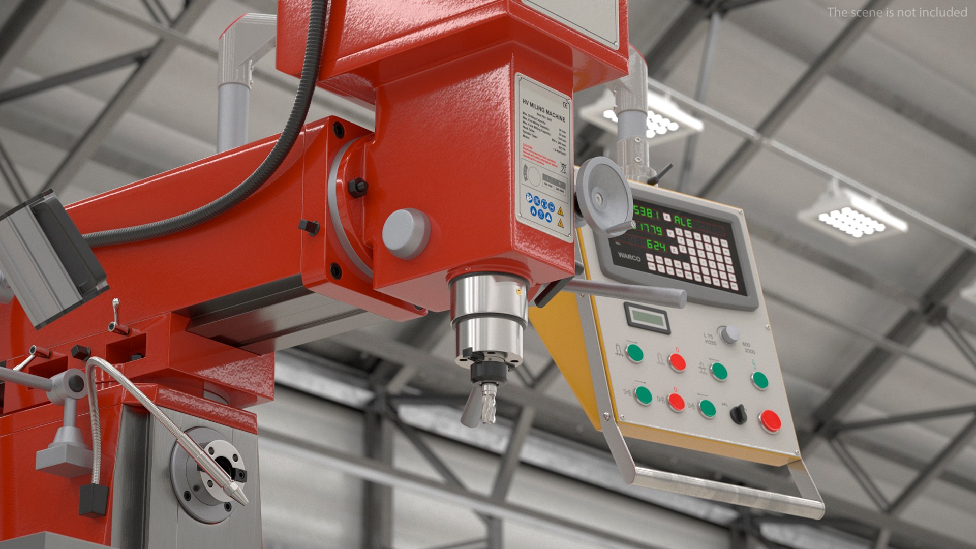 3D Milling Machine Red - TurboSquid 1922197