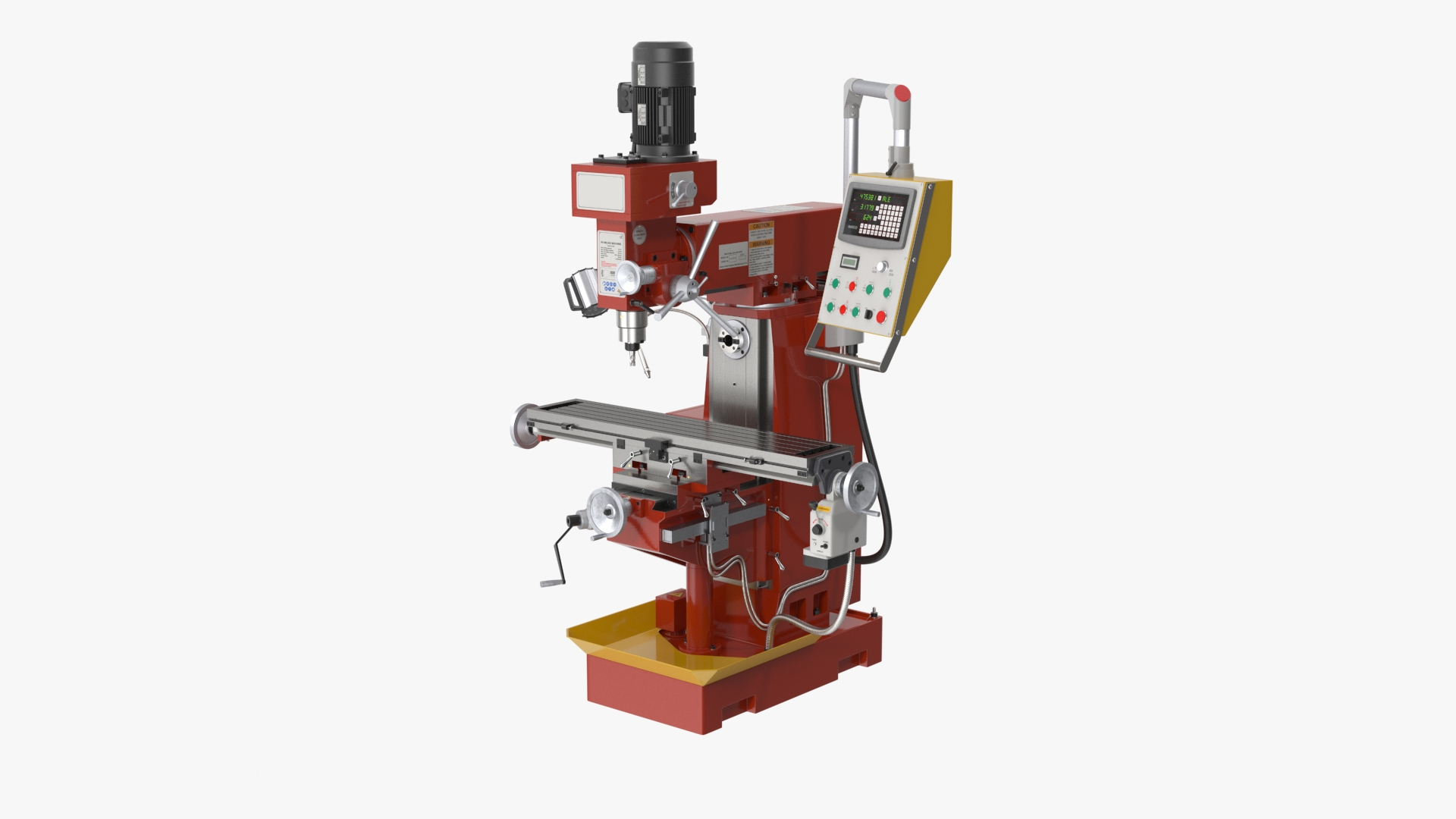 3D Milling Machine Red - TurboSquid 1922197