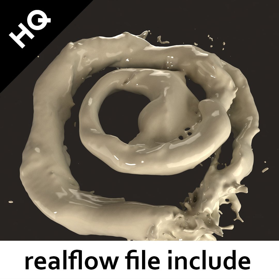 3d model of flow realflow milk