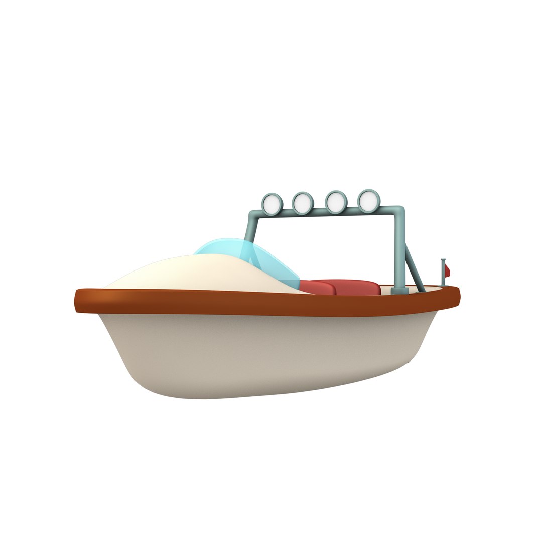 3D Cartoon Boat Yacht - TurboSquid 1400180