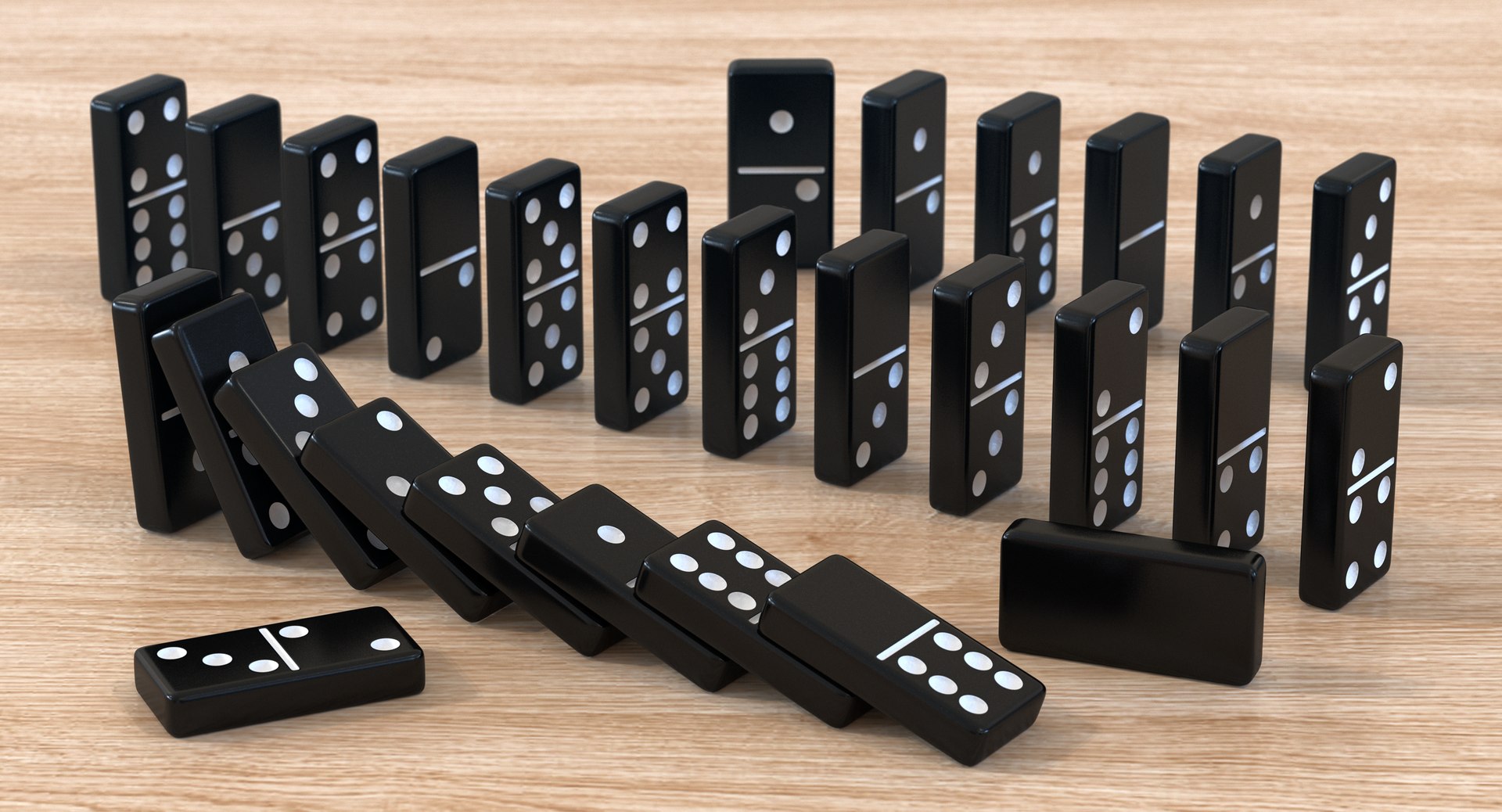 3D Black Domino Knuckles Falling - TurboSquid 1355673