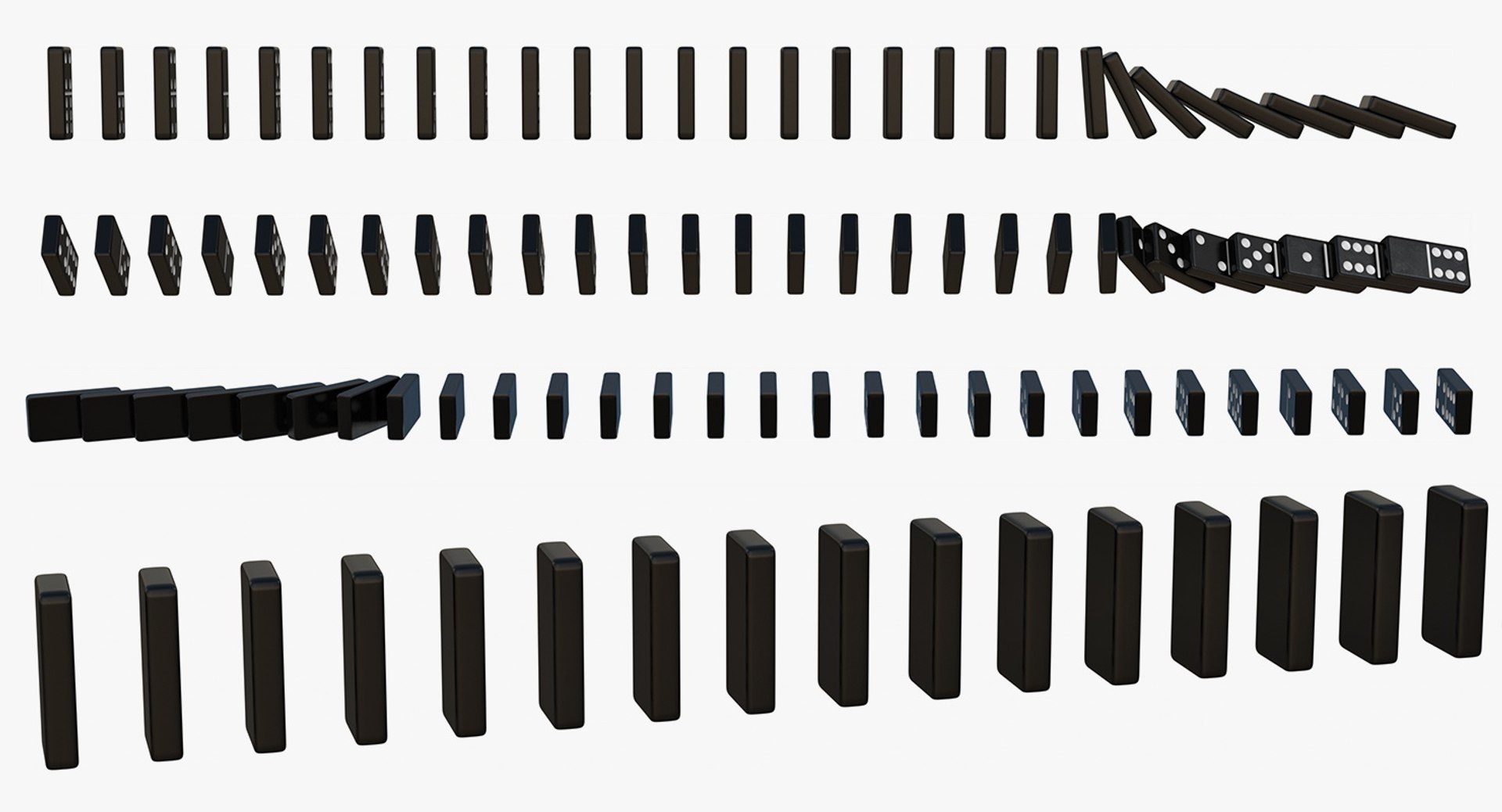 3D Black Domino Knuckles Falling - TurboSquid 1355673