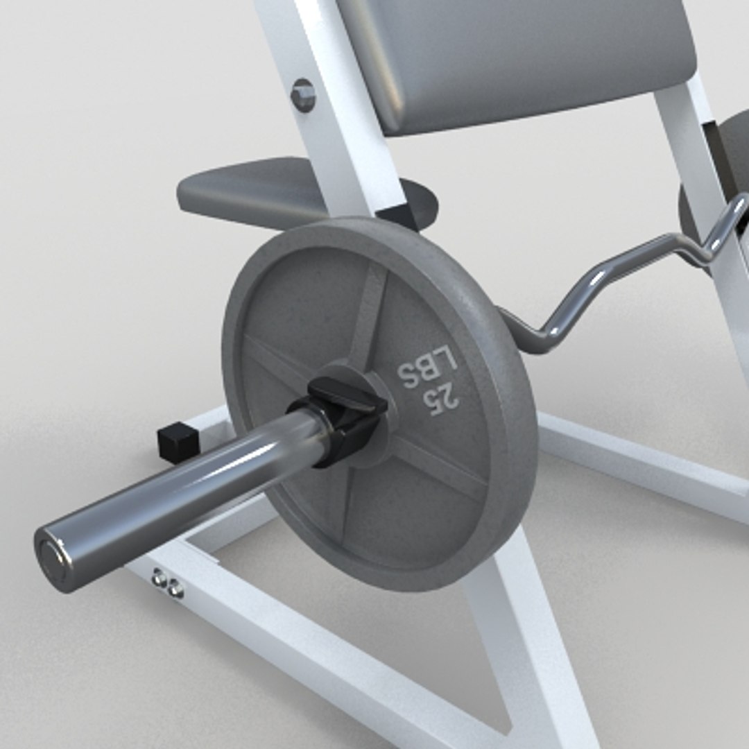 Arm Curl Bench 3d Model