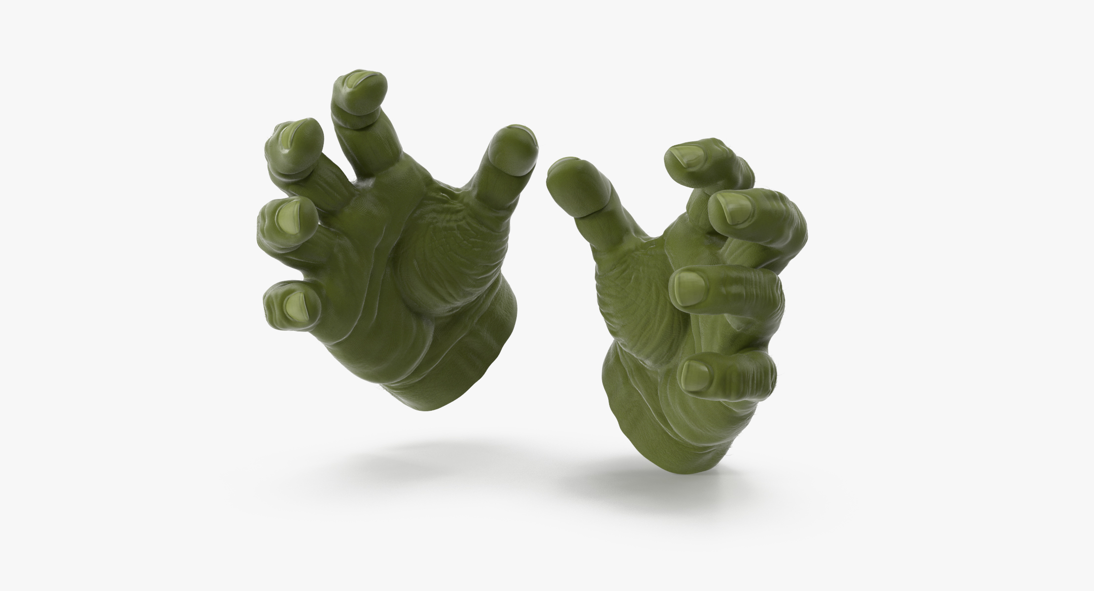 3d model hulk hands open
