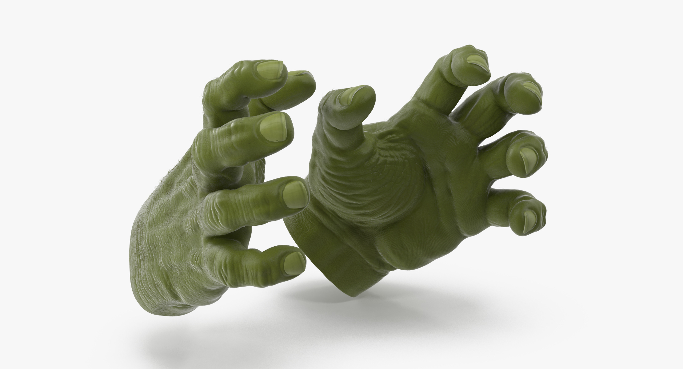 3d model hulk hands open