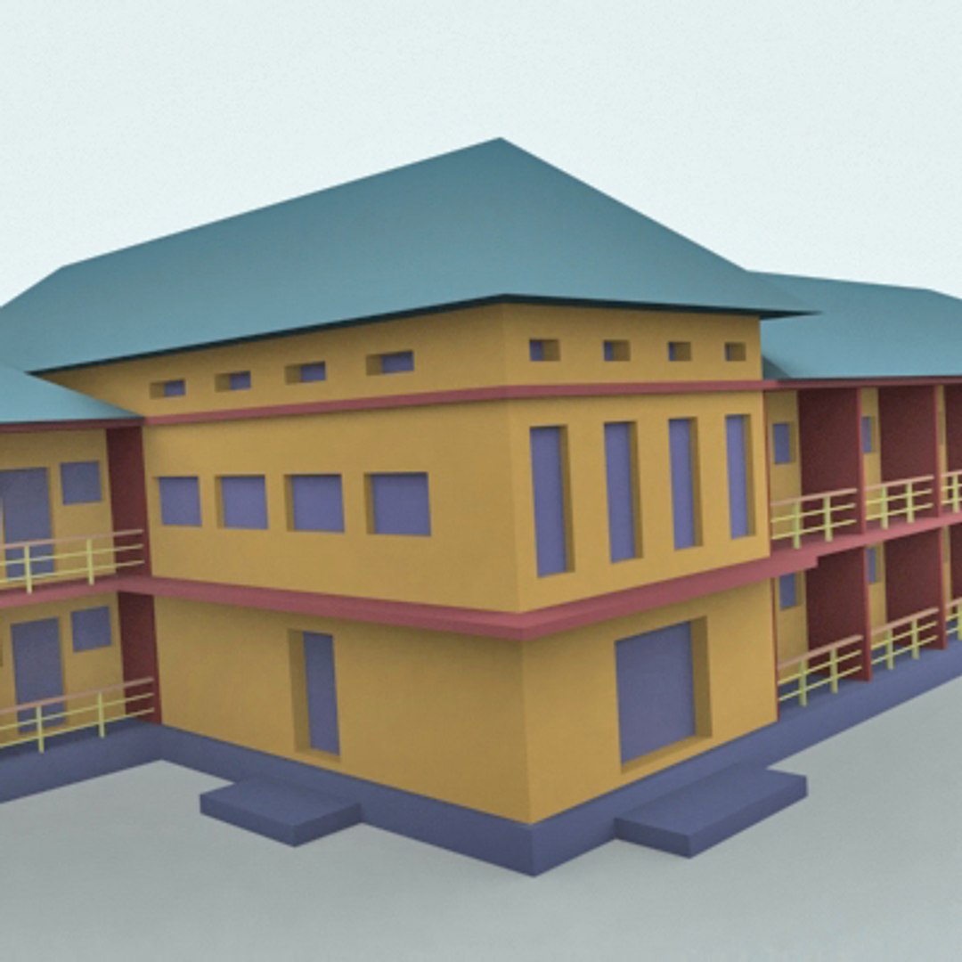 3d model hotel building house