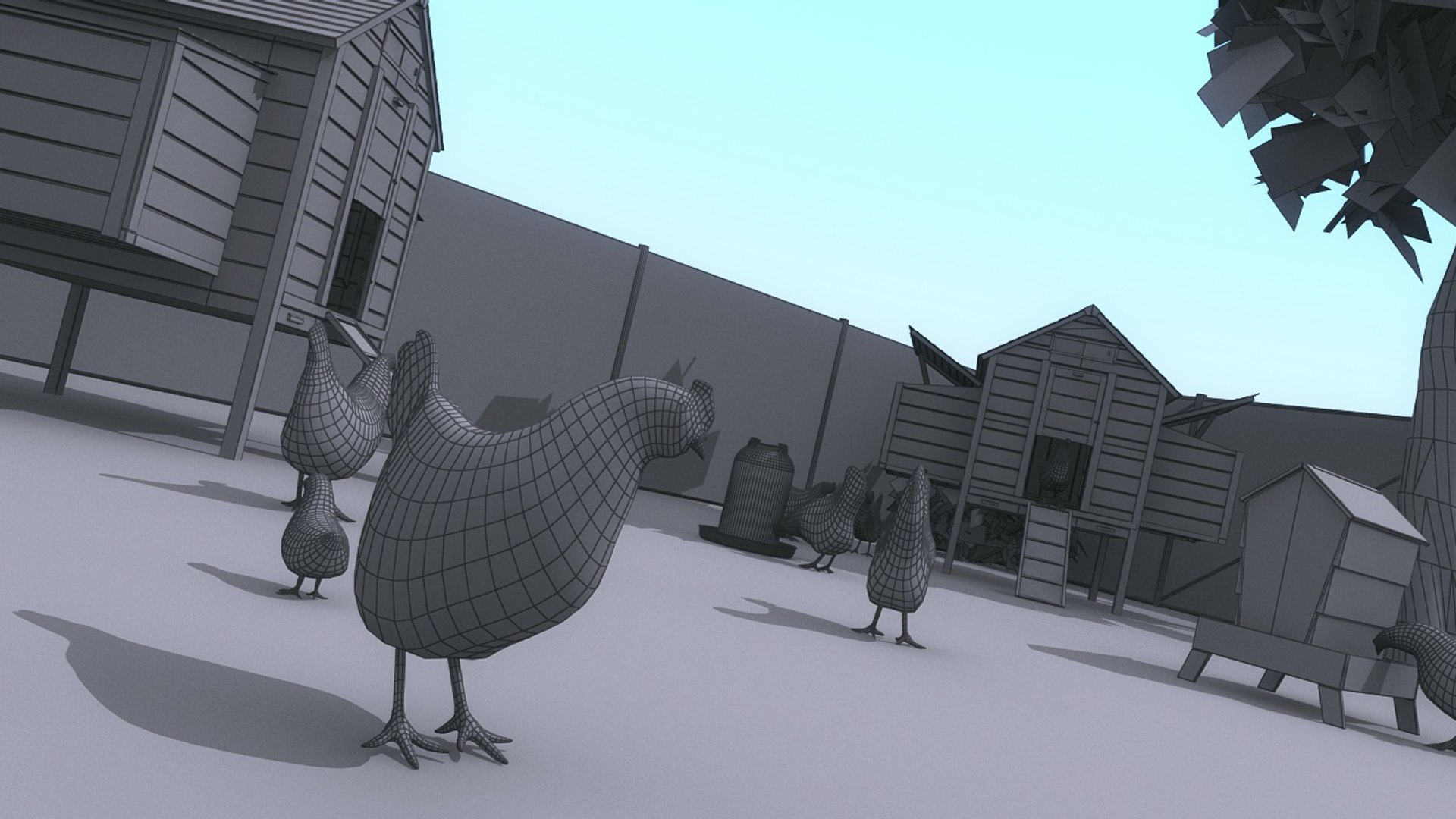 3D Model Chicken Small Farm - TurboSquid 1660117