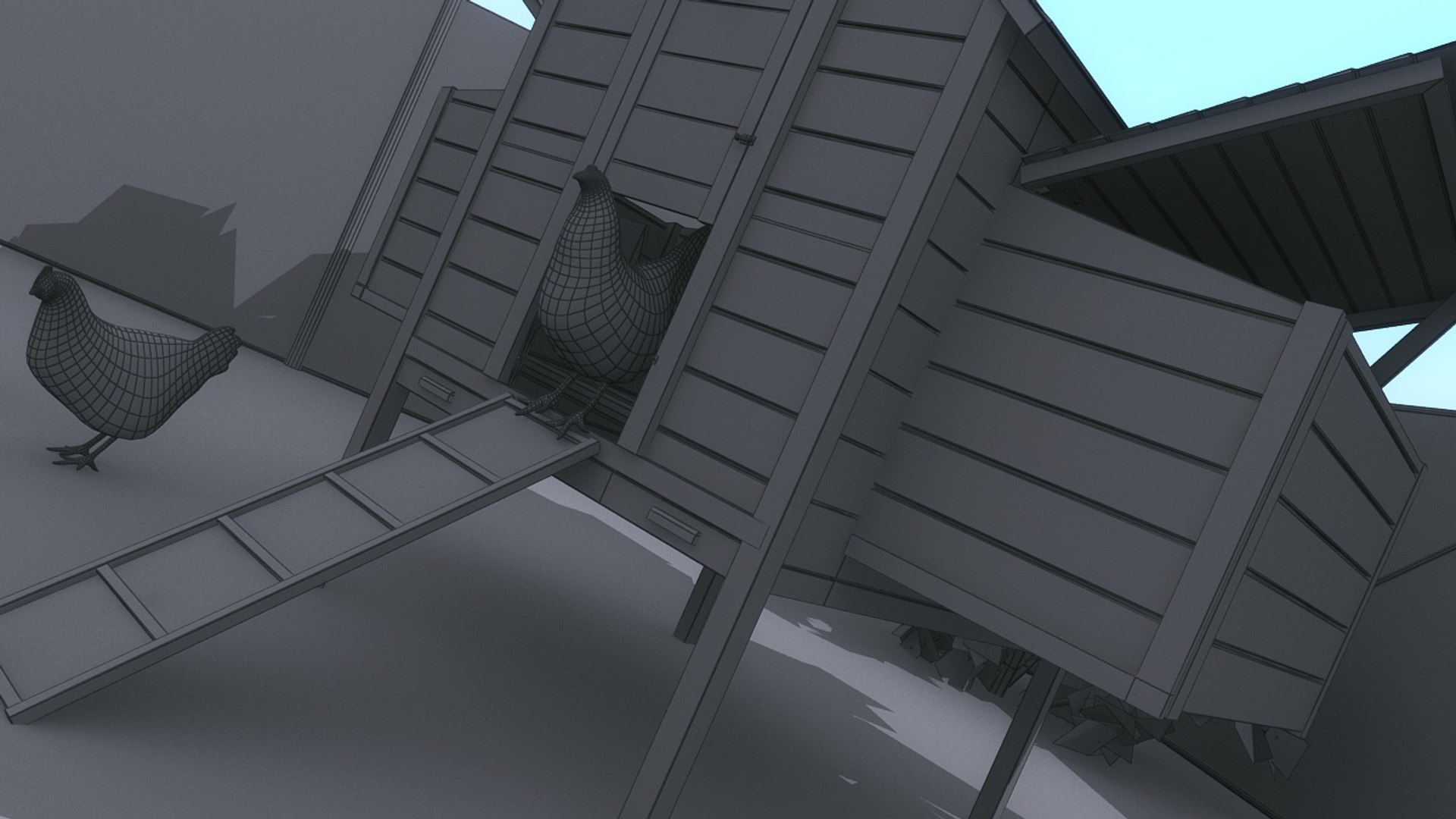 3D Model Chicken Small Farm - TurboSquid 1660117