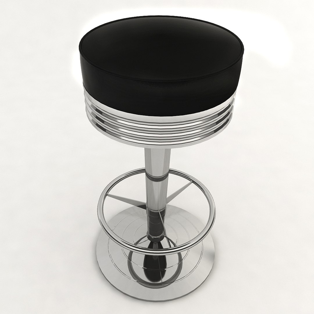 3d diner stool model