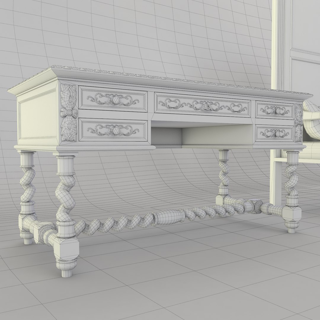 3d antique furniture model