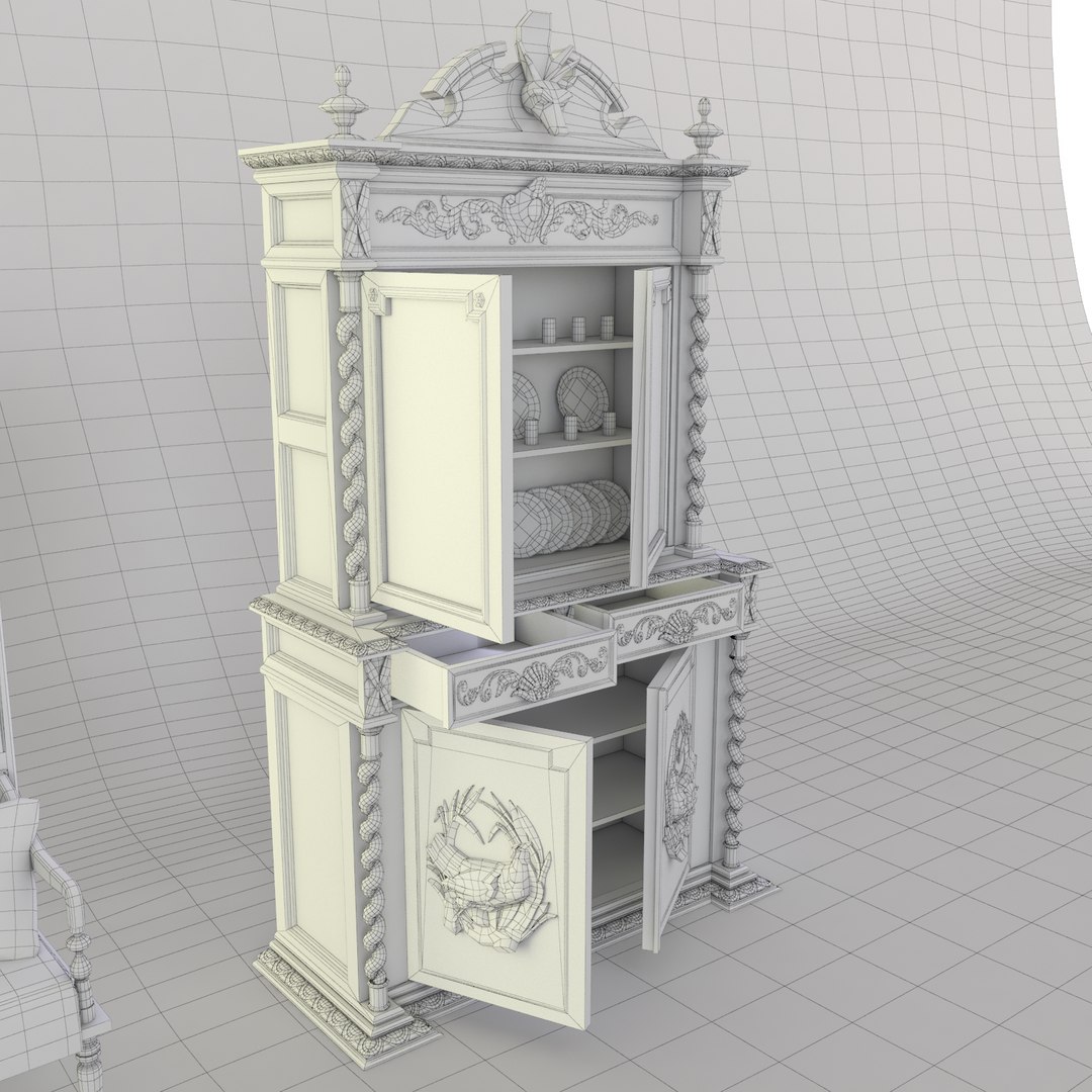3d antique furniture model