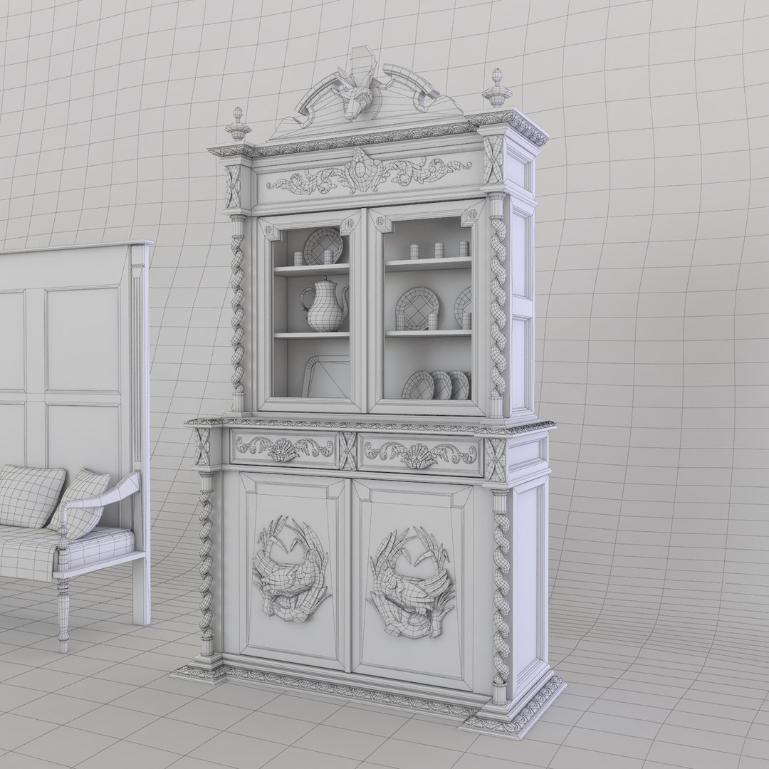 3d antique furniture model
