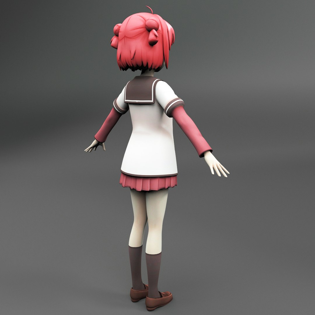3D Akari Akaza Girl Model - TurboSquid 1307518