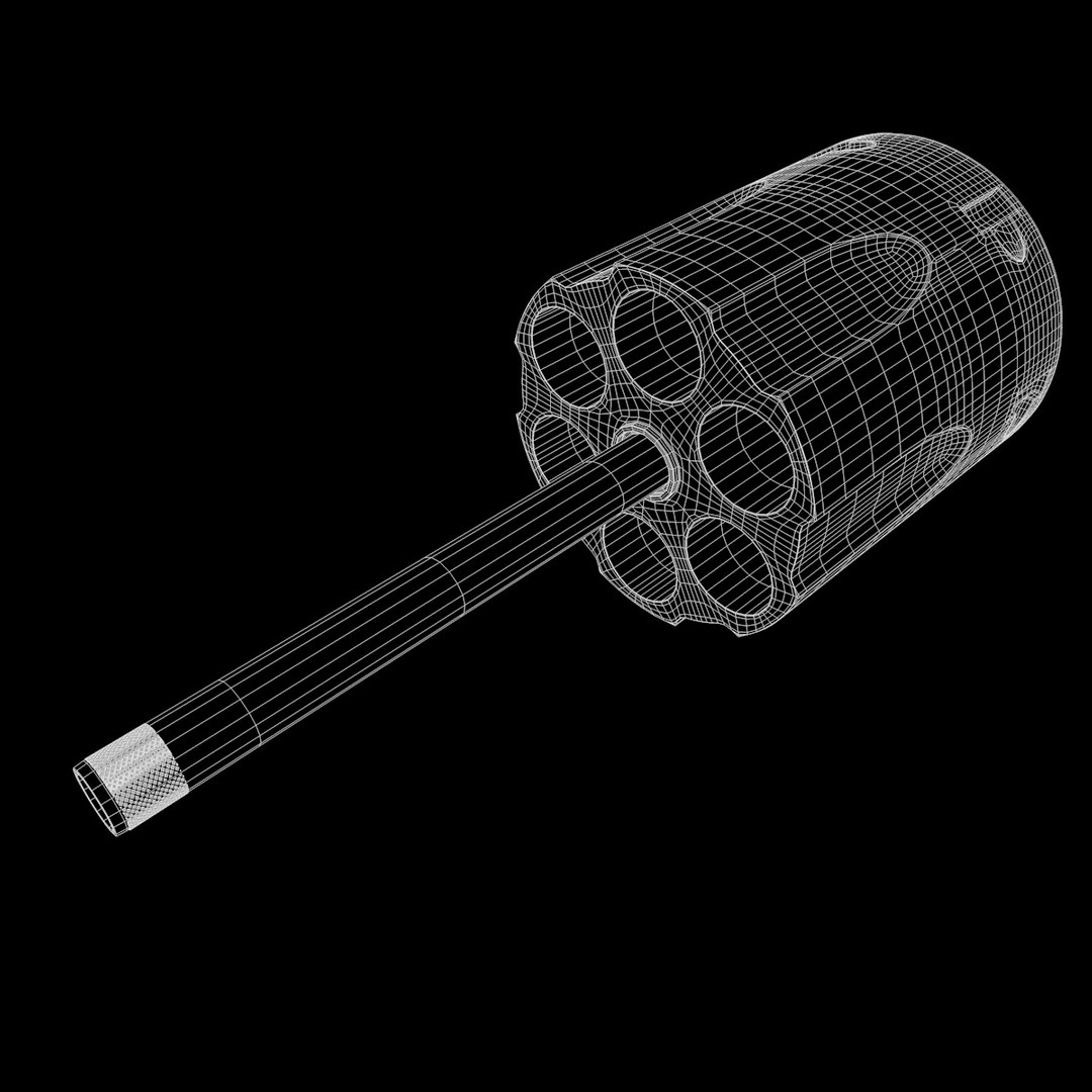 drum revolver 3d c4d