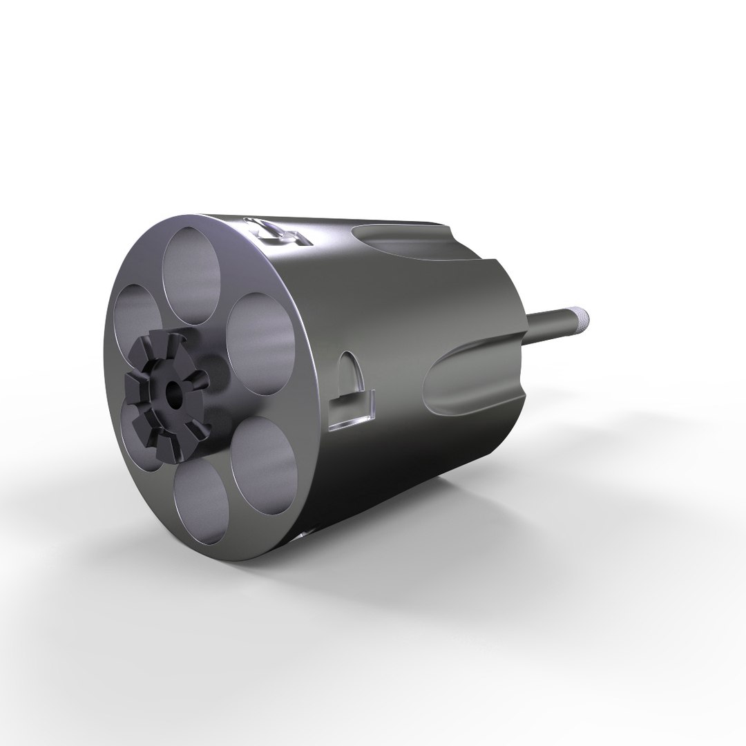 drum revolver 3d c4d