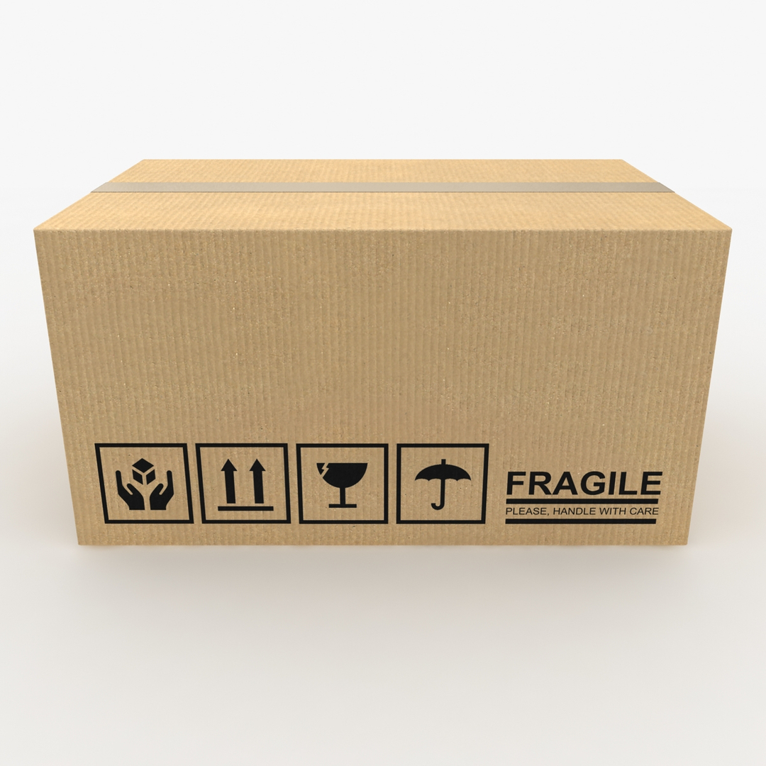 3d Model Of Cardboard Box