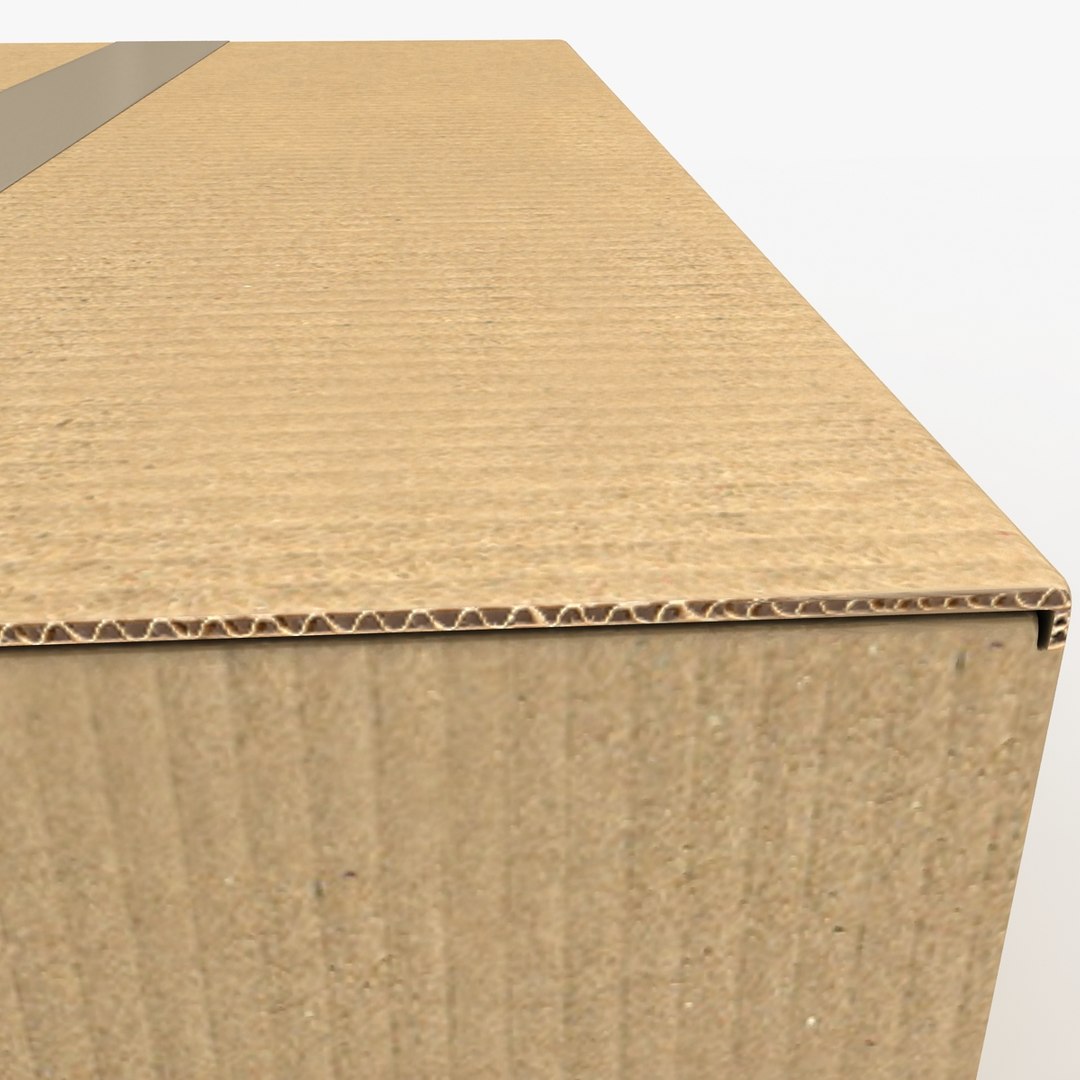 3d Model Of Cardboard Box