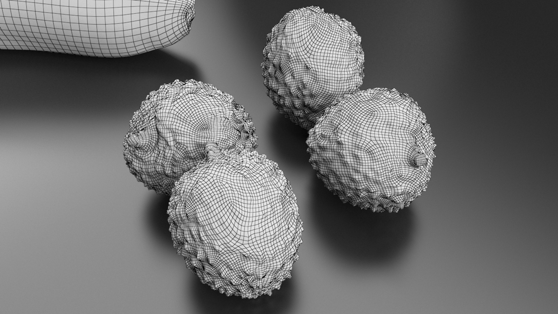 3d pomegranate fruits