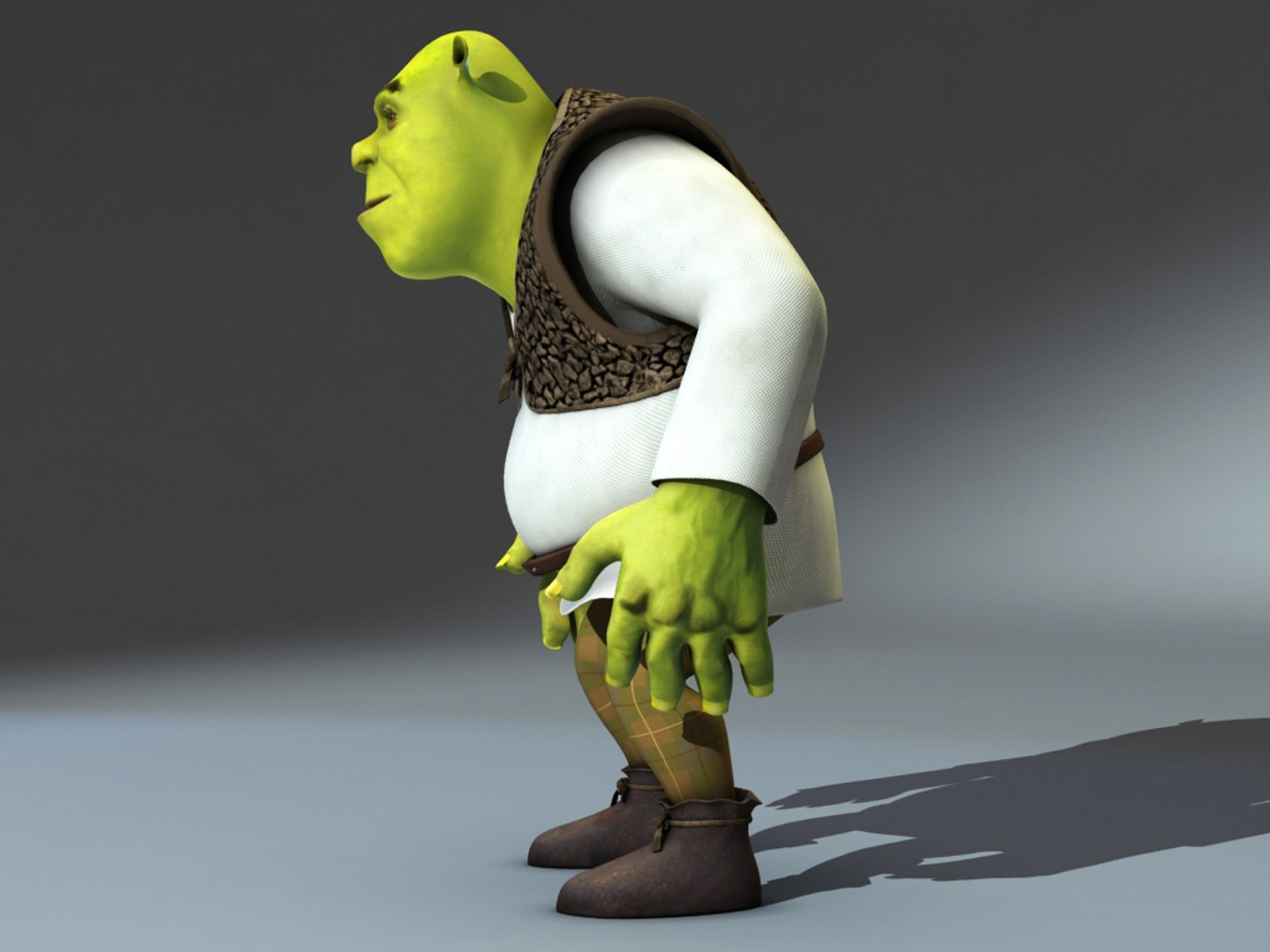3d Model Shrek Photorealistic Pixar