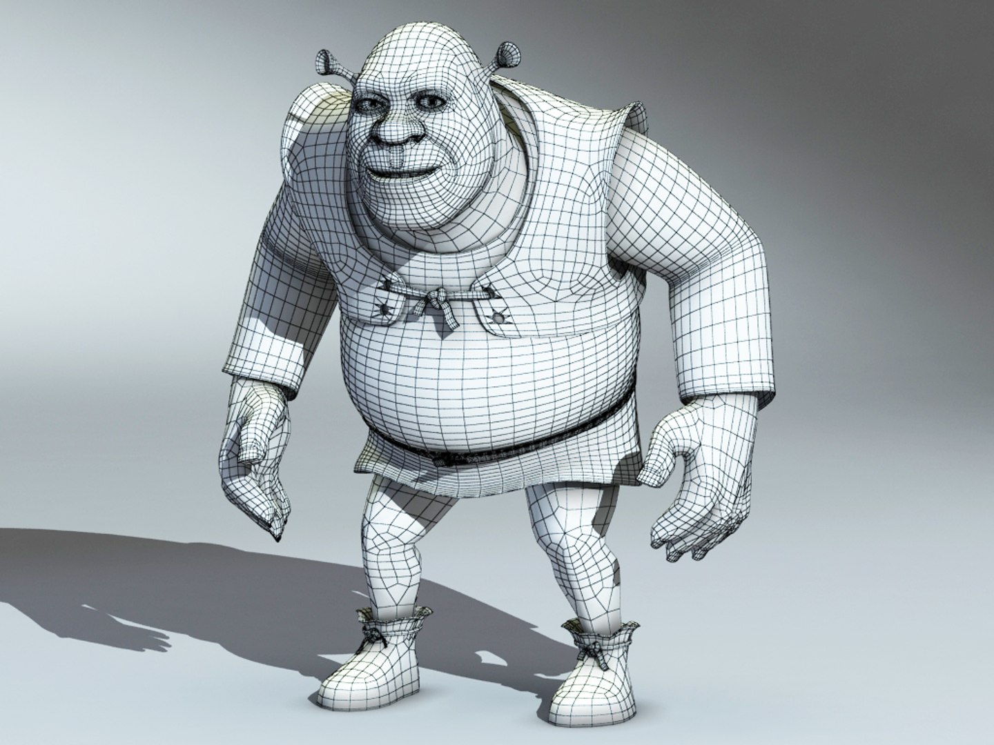 3d Model Shrek Photorealistic Pixar
