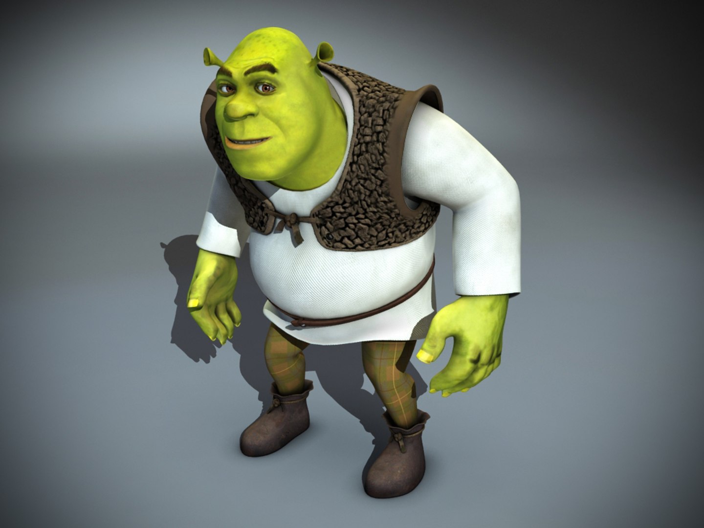 3d Model Shrek Photorealistic Pixar