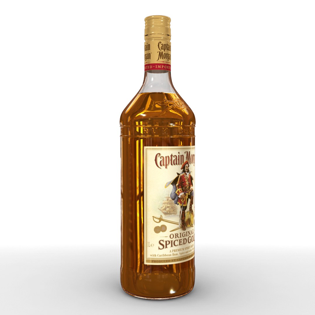 Captain Morgan 1l Bottle 3D - TurboSquid 1233659