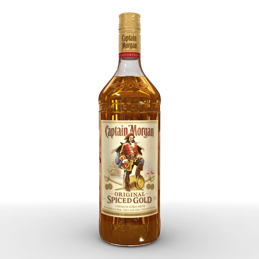 Captain Morgan 1l Bottle 3D - TurboSquid 1233659