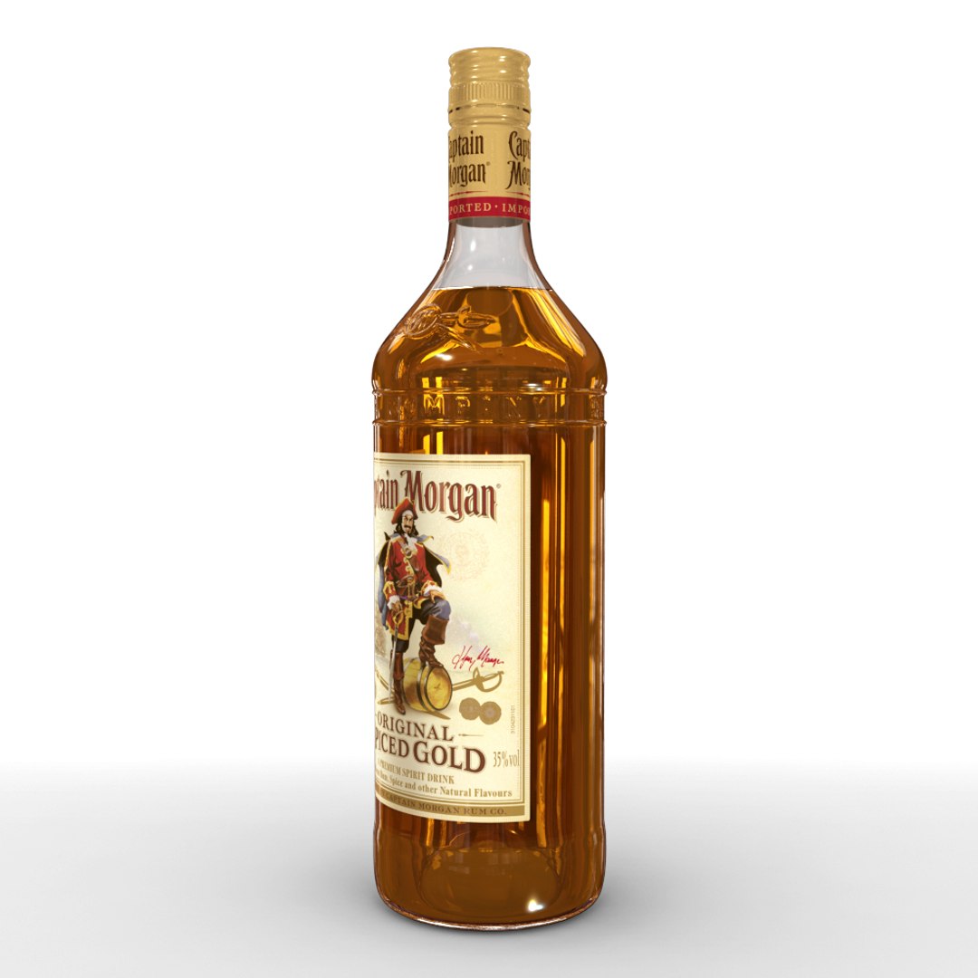 Captain Morgan 1l Bottle 3D - TurboSquid 1233659
