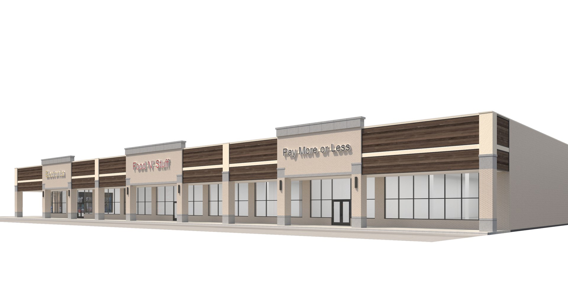 3D Model Retail Building Mall - TurboSquid 1292329