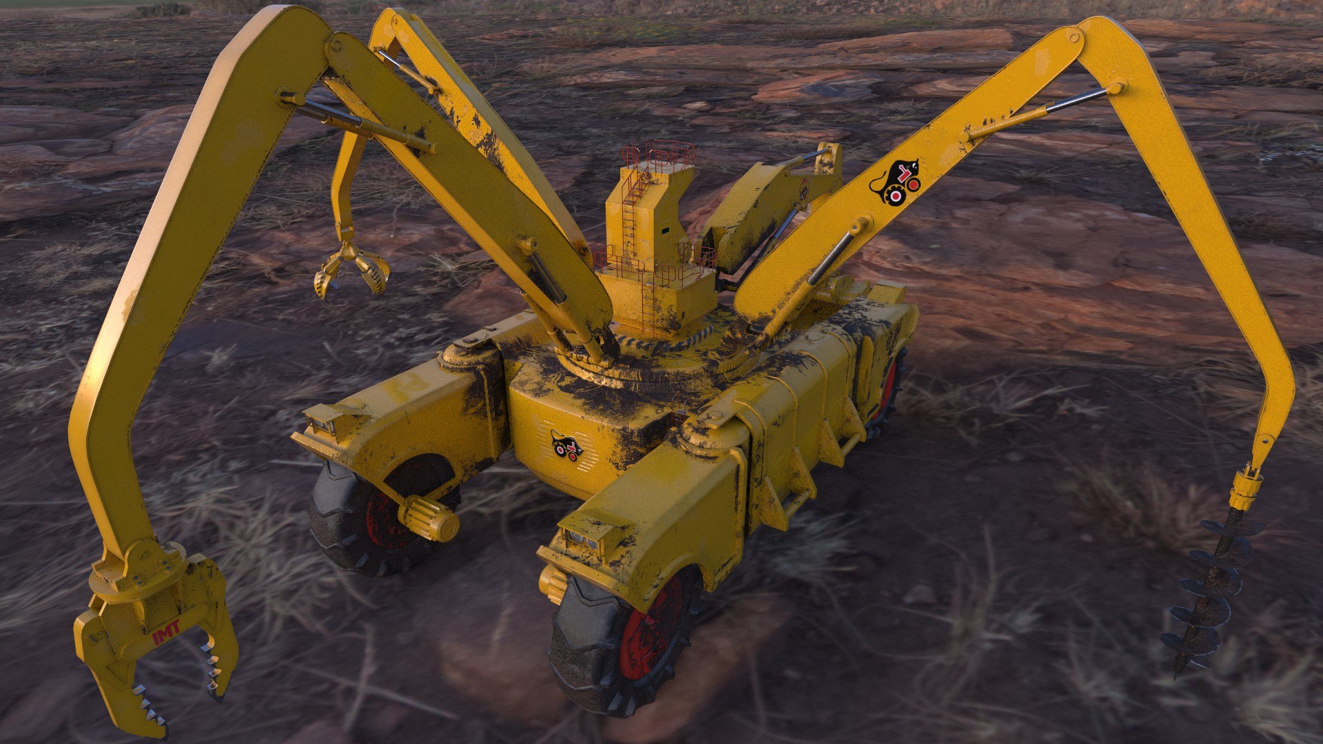 Futuristic Construction Machine 3D - TurboSquid 1369943