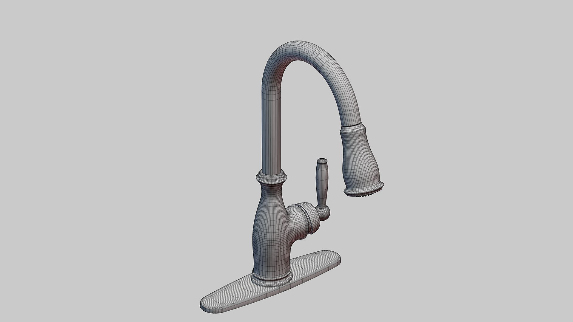 Classic Style Kitchen Faucet 3D Model - TurboSquid 1633057