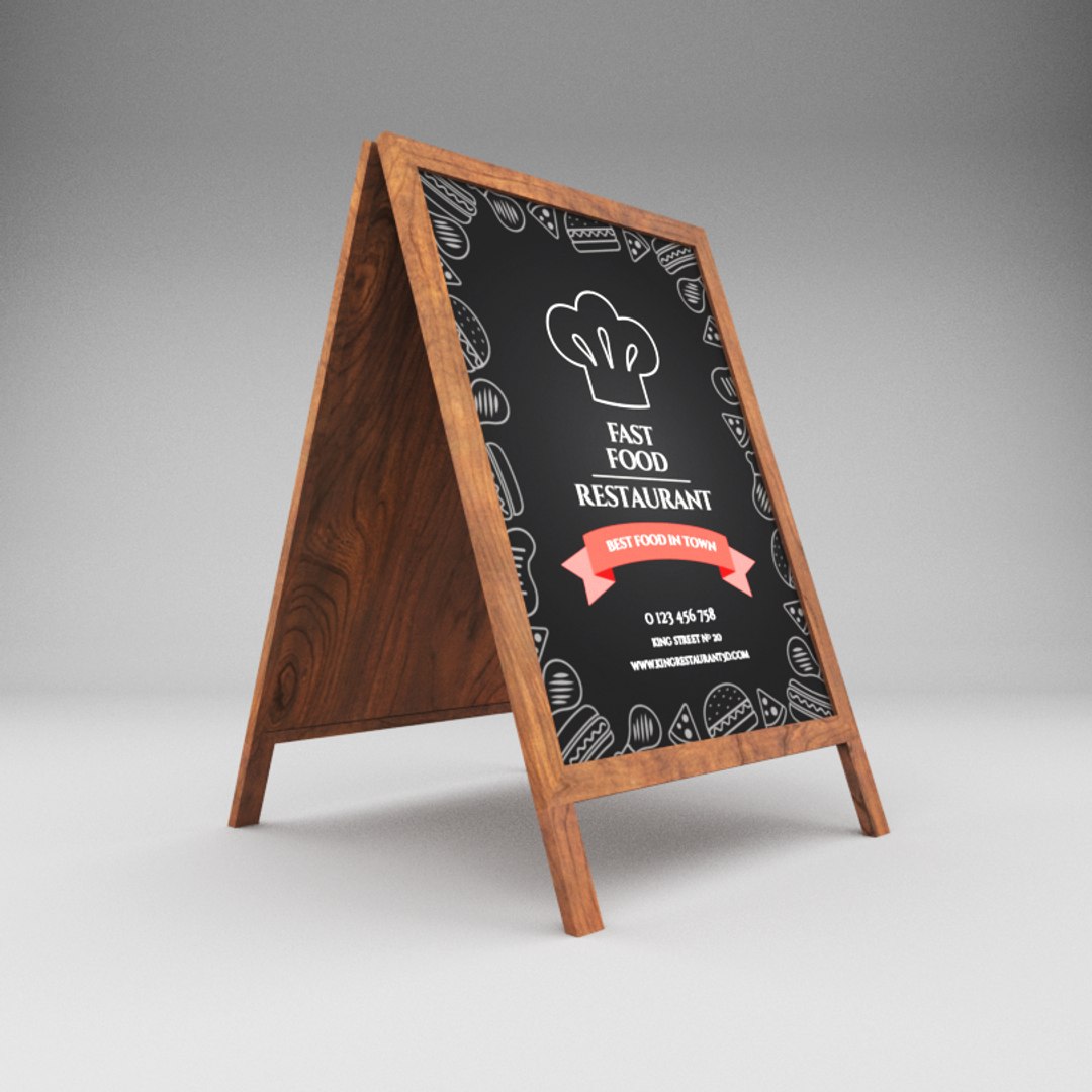 3d Model Restaurant Board
