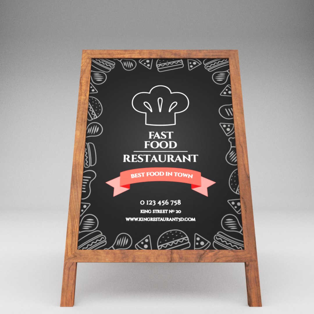 3d Model Restaurant Board