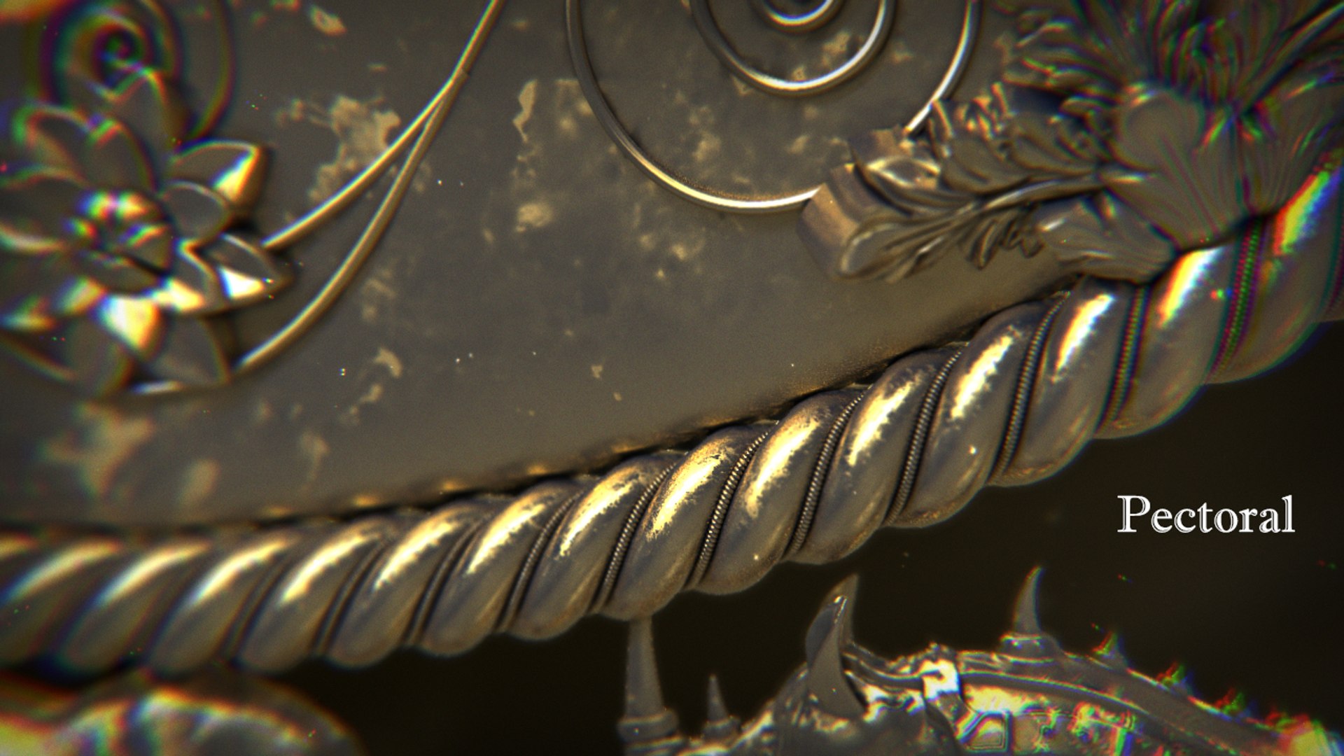 3d model scythian pectoral animation