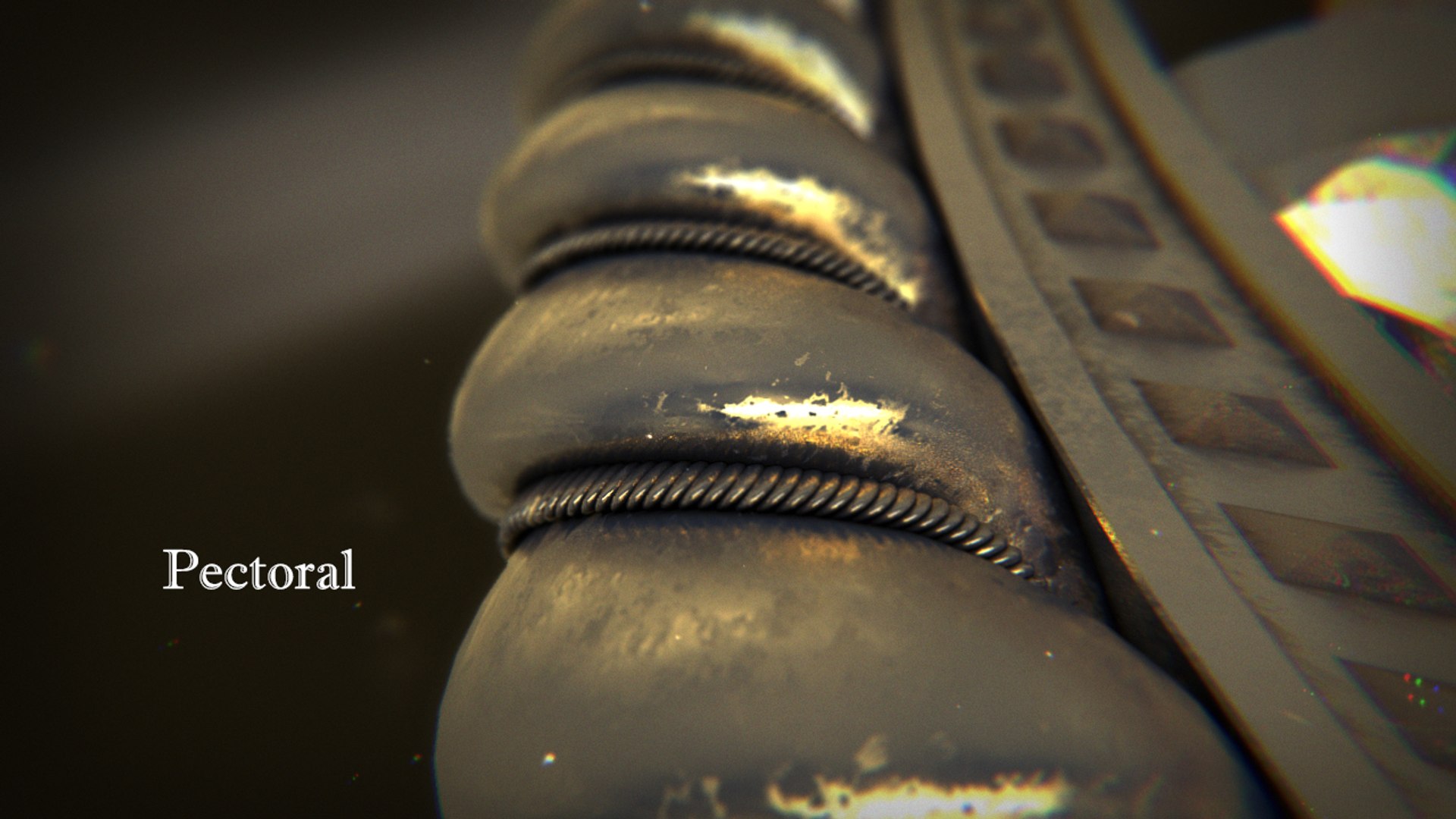 3d model scythian pectoral animation