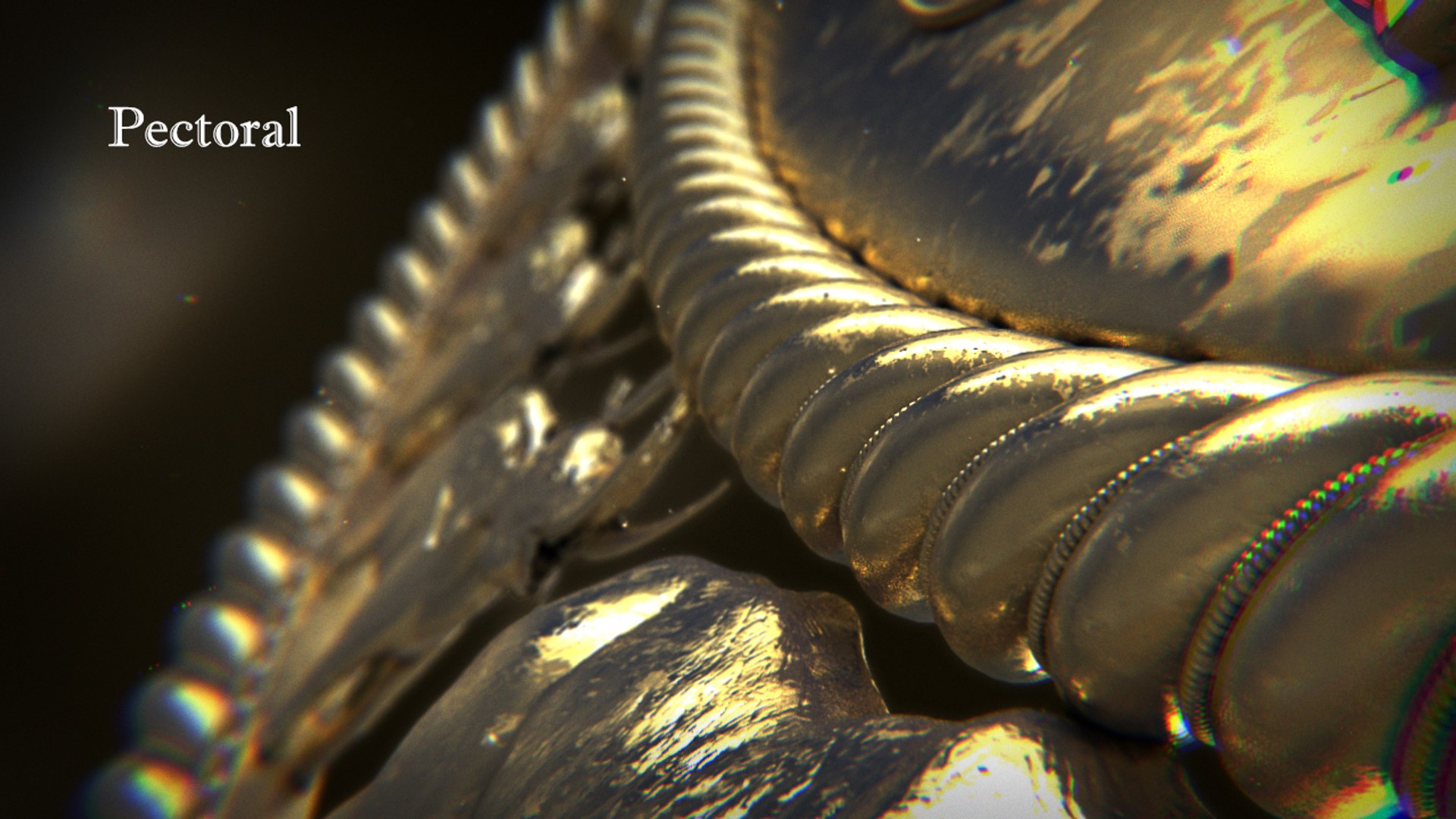 3d model scythian pectoral animation