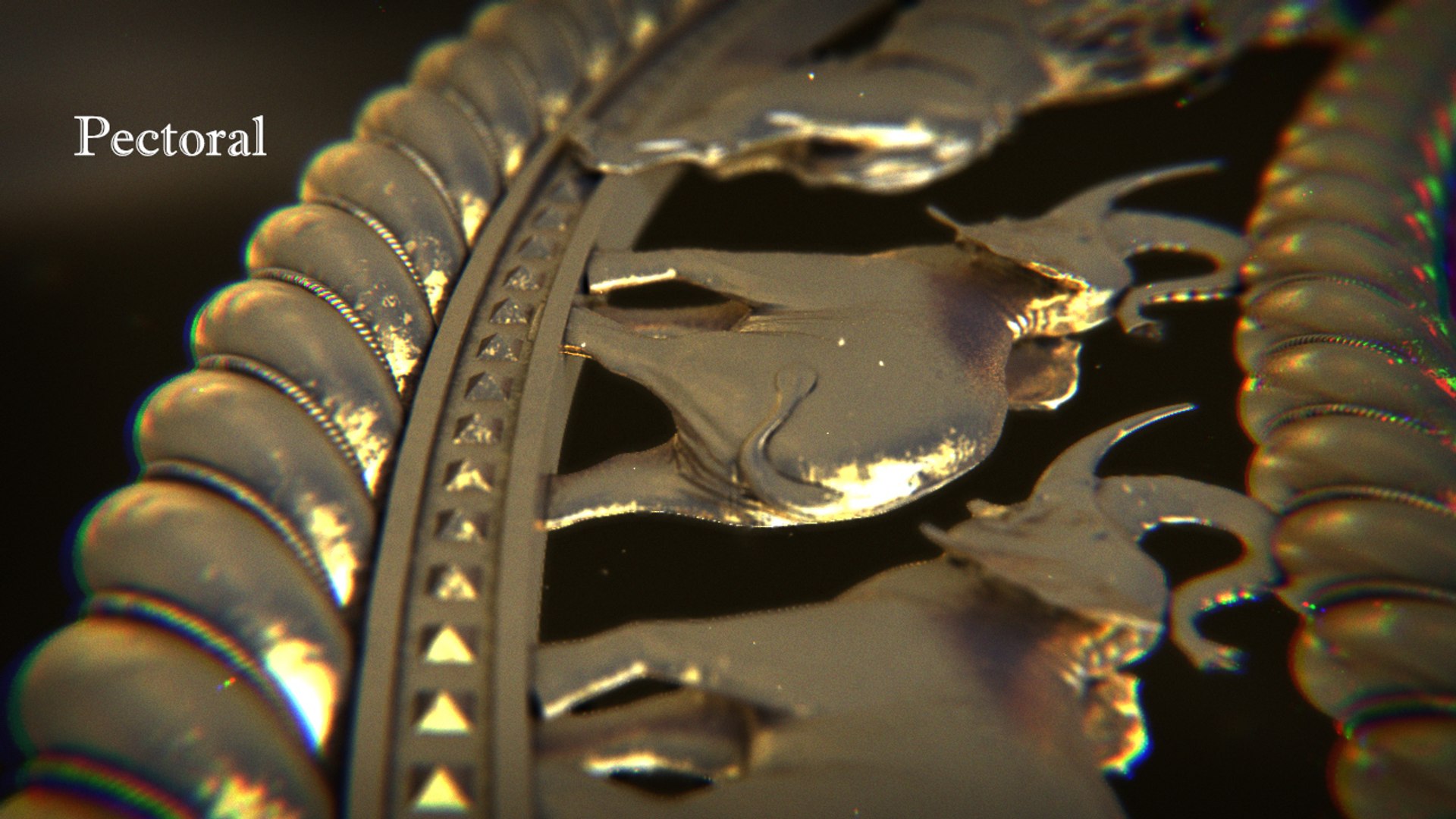 3d model scythian pectoral animation