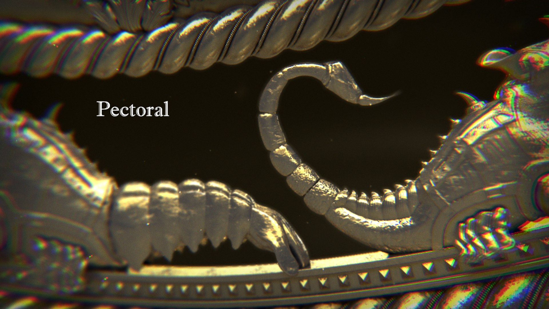 3d model scythian pectoral animation