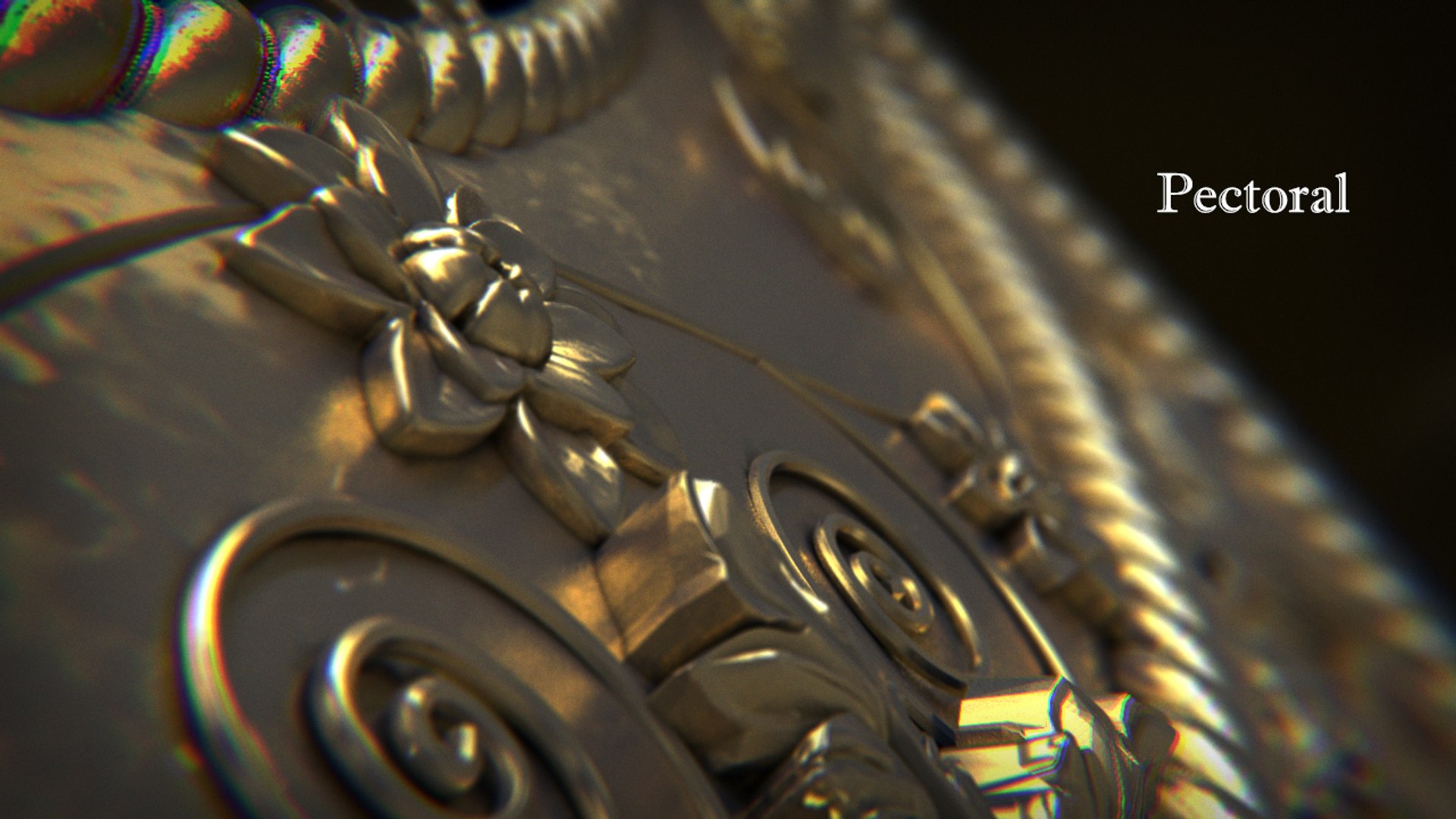 3d model scythian pectoral animation