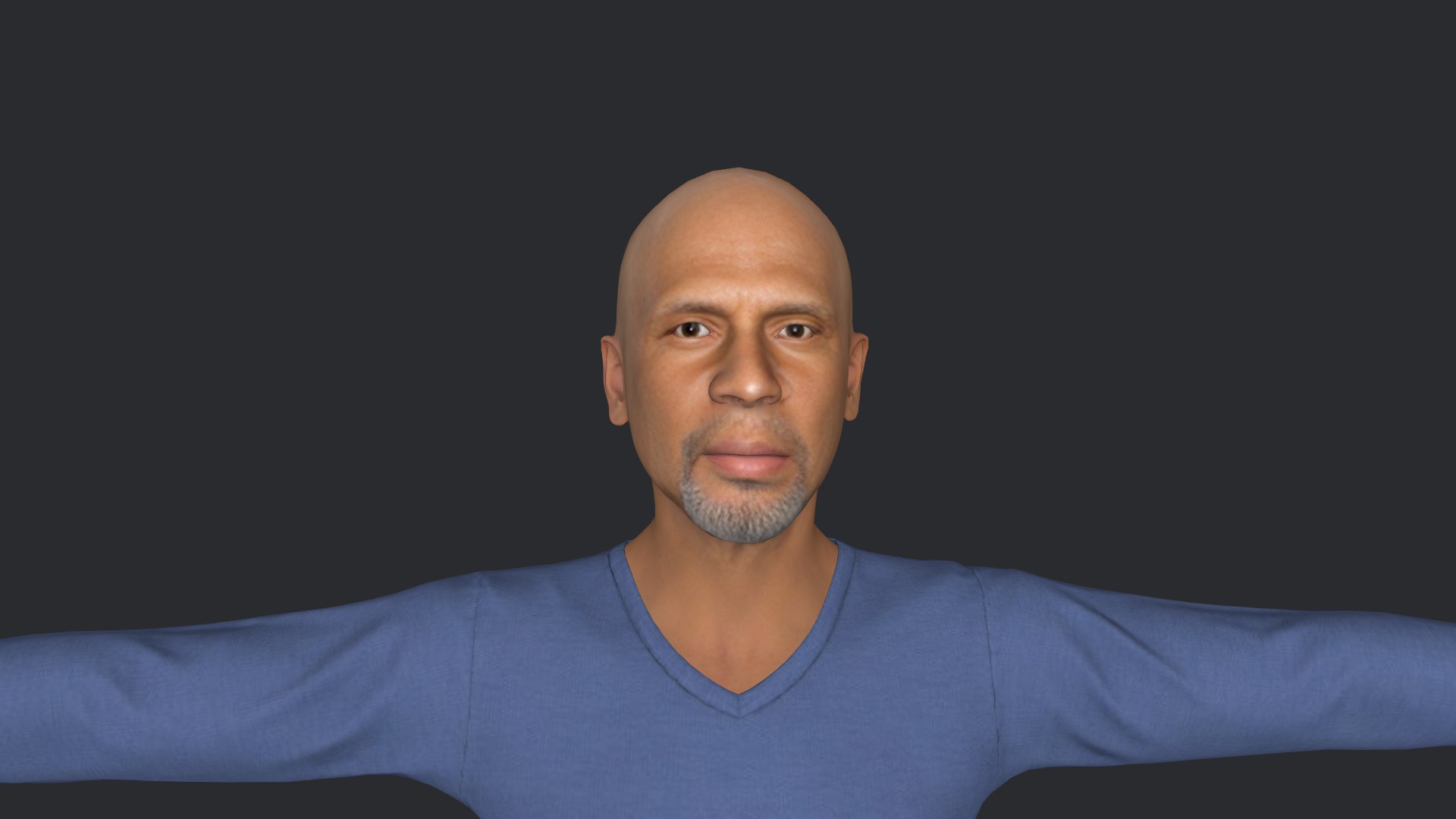 Kareem Abdul-Jabbar Hyper Realistic Full Body Fully Rigged Character ...