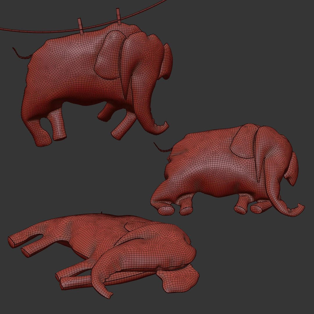 Elephant Kids Toy 01 3D Model - TurboSquid 1751056