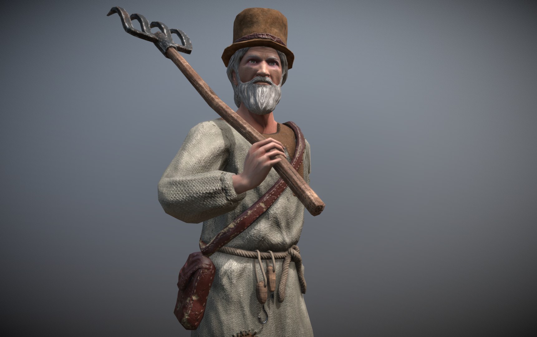 Peasant Villager Old Man 3D Model - TurboSquid 1367423