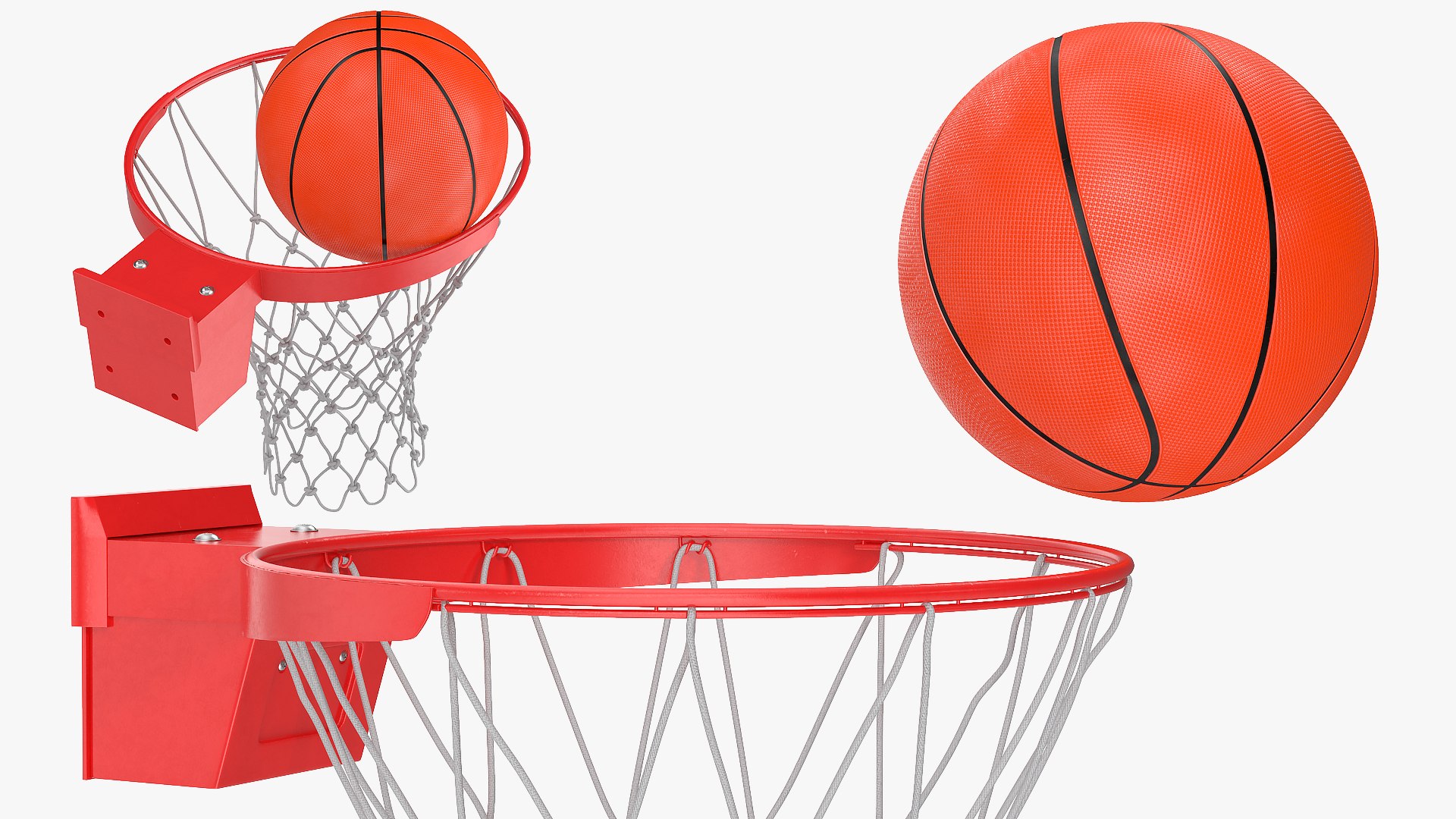 Animierter Basketball prallt vom Ring ab 3D-Modell - TurboSquid 1500013