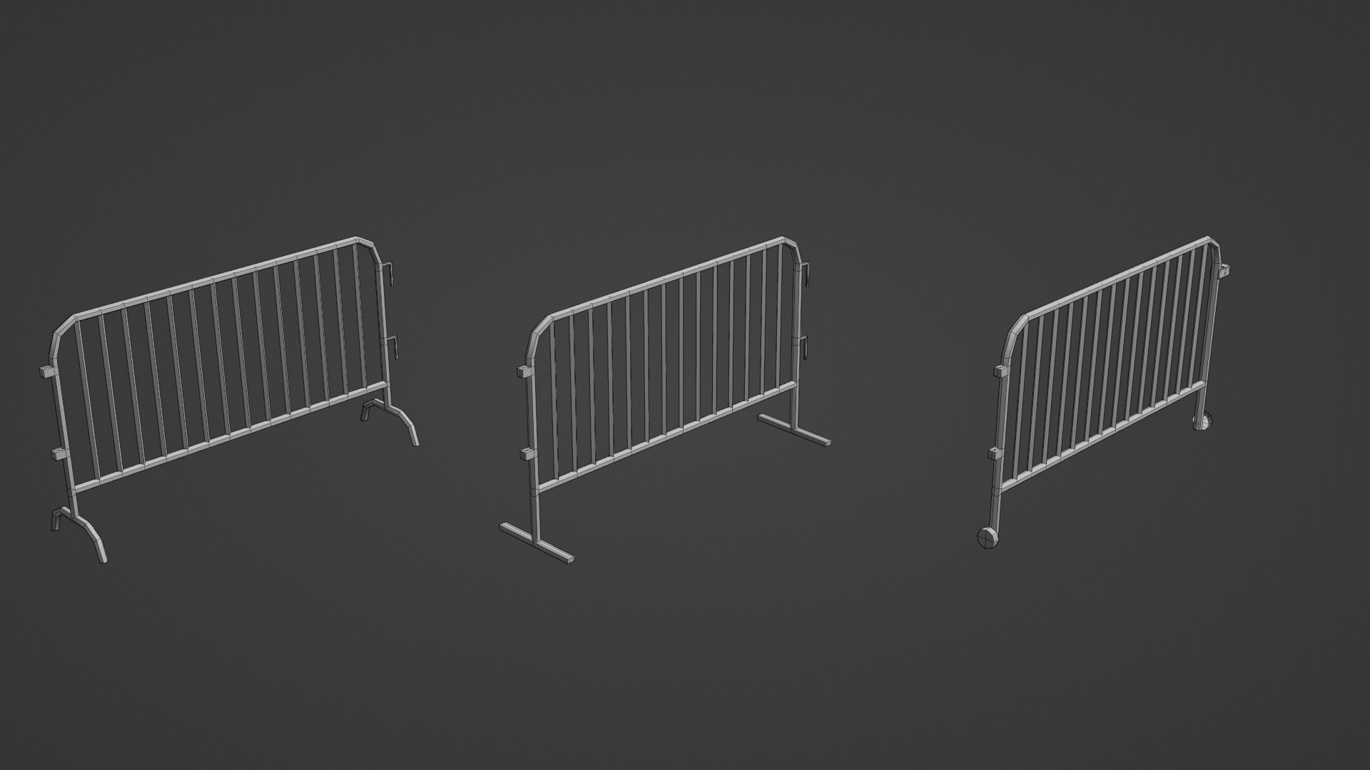 3D Low Poly Traffic Barrier Pack - TurboSquid 2071649
